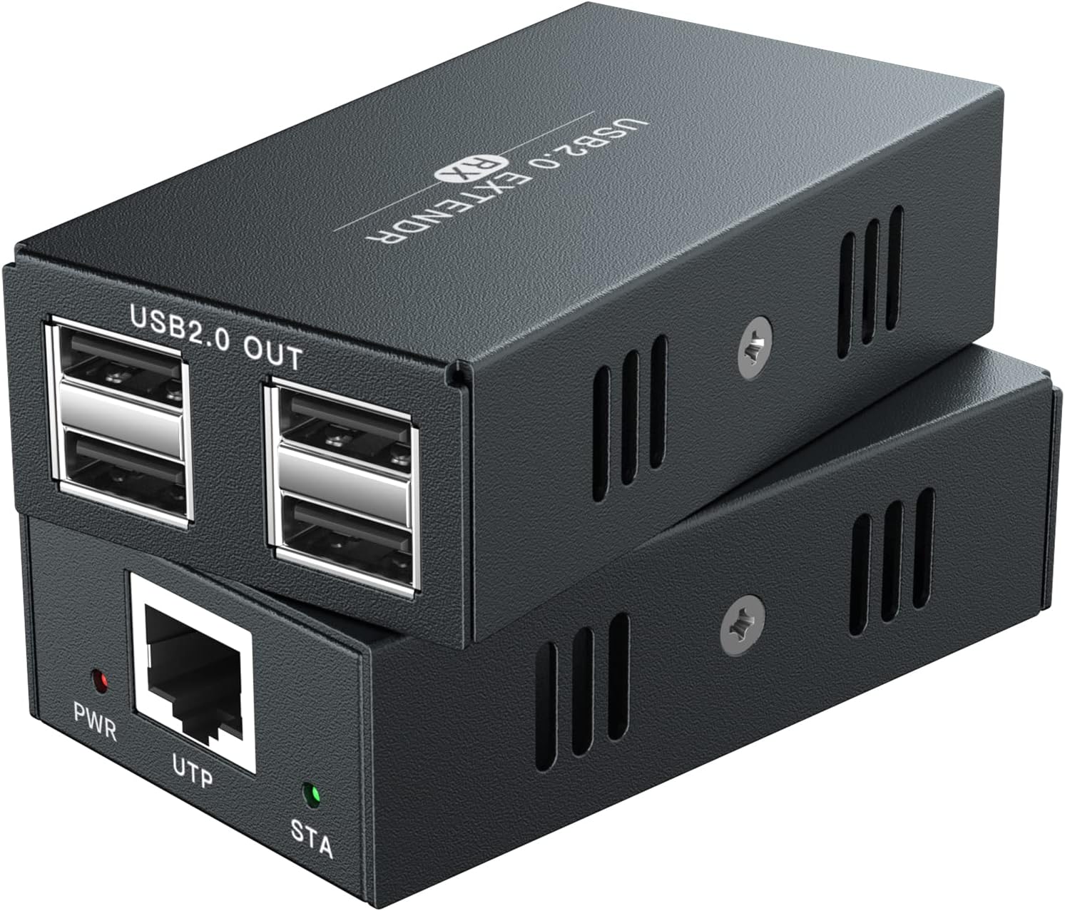 USB Extender 165ft 4-Port USB 2.0 HUB from Ethernet Cat5e Cat6 - USB ...