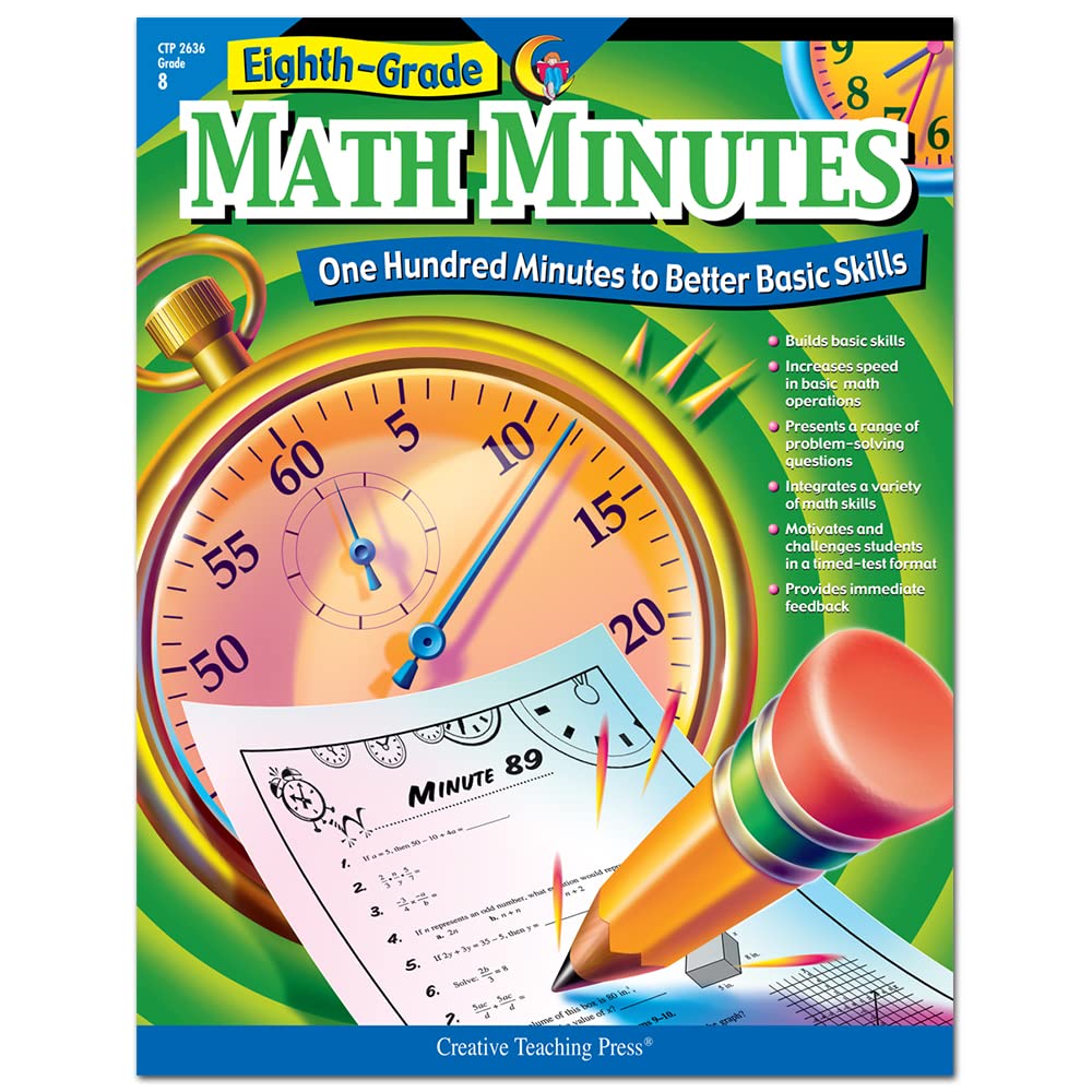 Creative Teaching Press® Eighth-Grade Math Minutes Book: Doug Stoffel ...