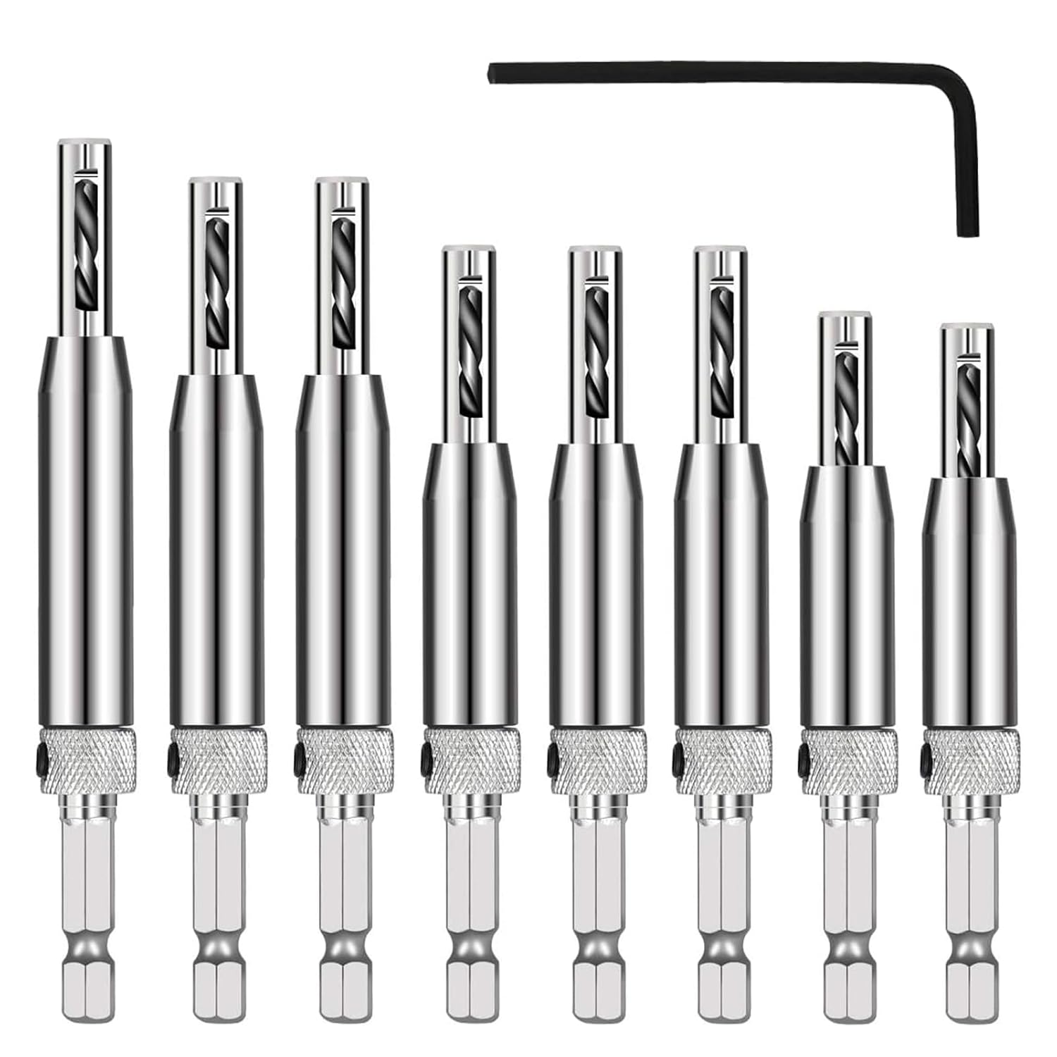 Amazon.com: Self Centering Drill Bit Set, Self Centering Hinge Tapper ...