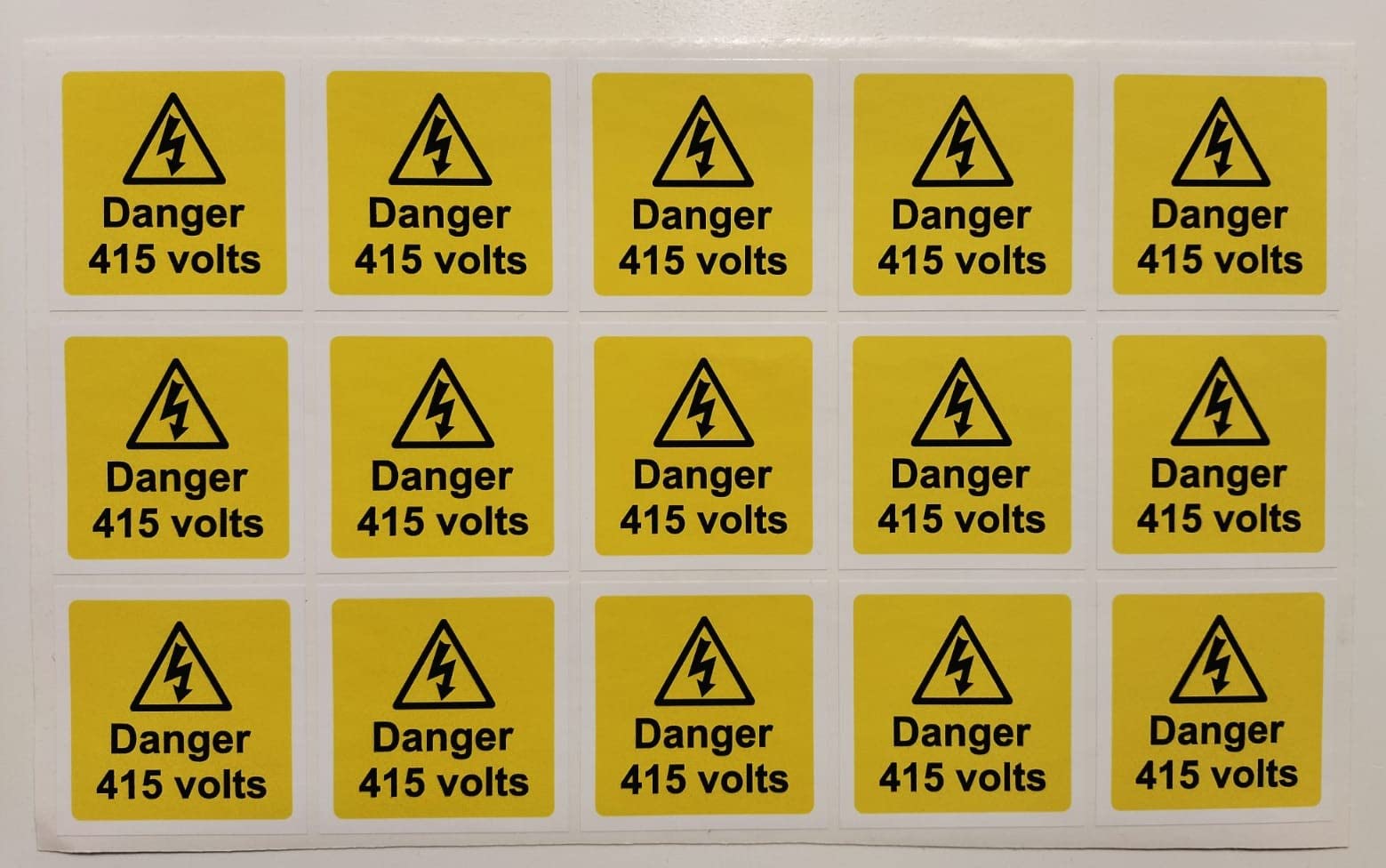 Danger 415 Volts Sticker [Pack of 15] Signs - Self Adhesive Stickers ...