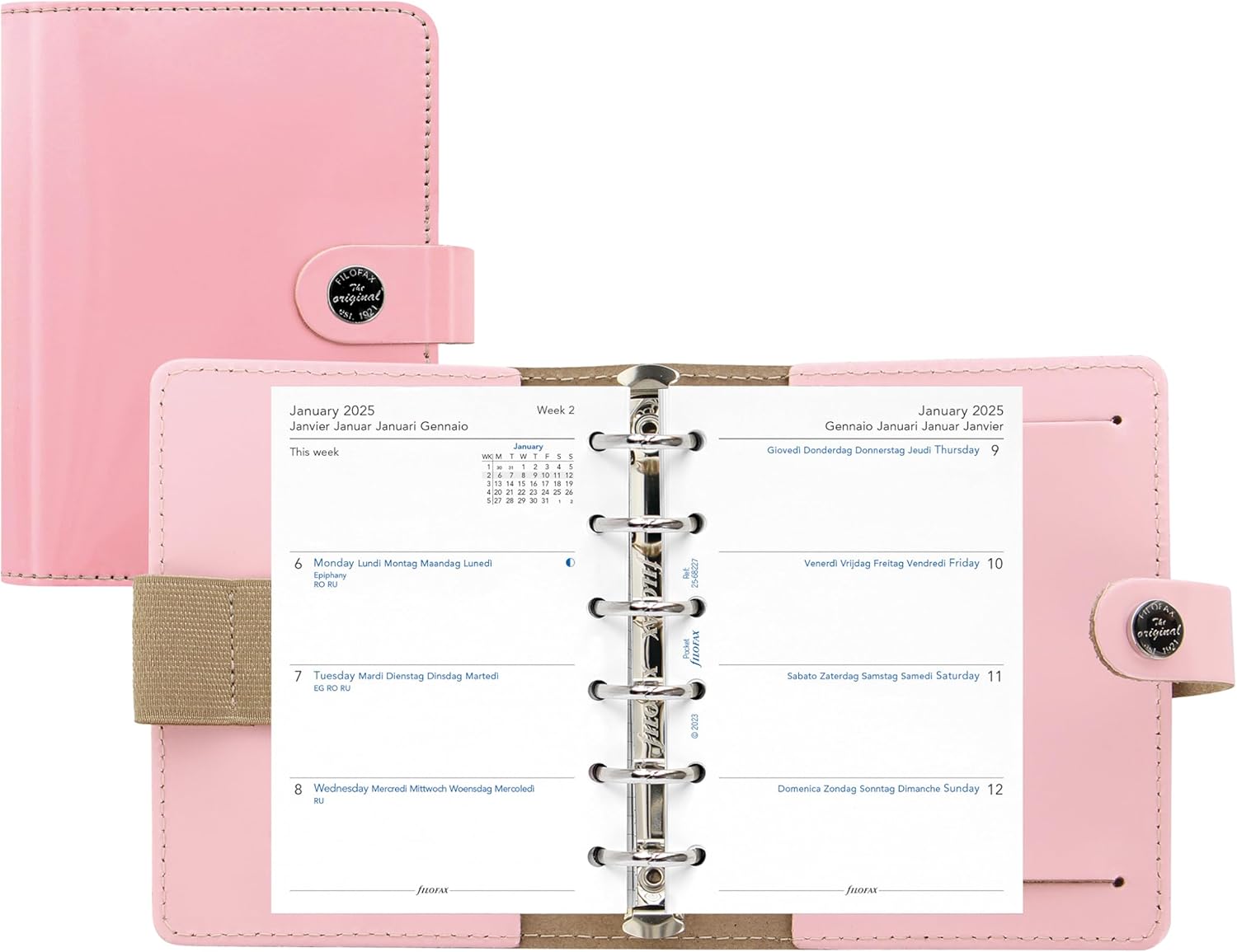 Amazon.com : Filofax The Original Organizer, Pocket Size, Patent Rose ...