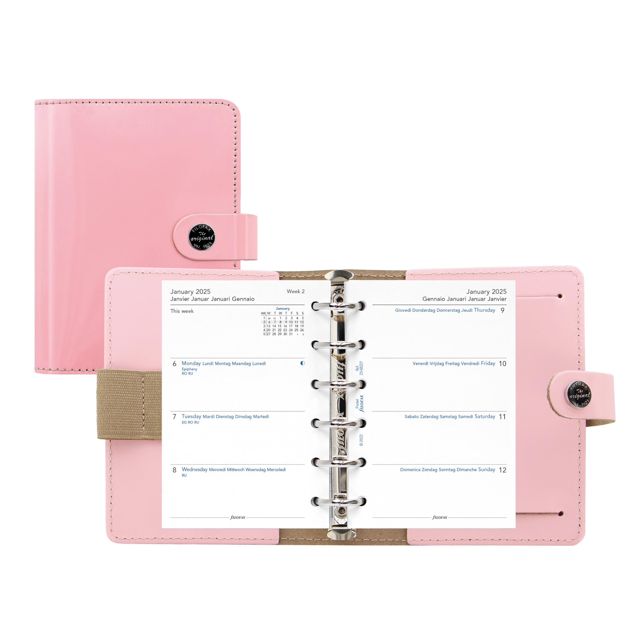 Amazon.com : Filofax The Original Organizer, Pocket Size, Patent Rose ...
