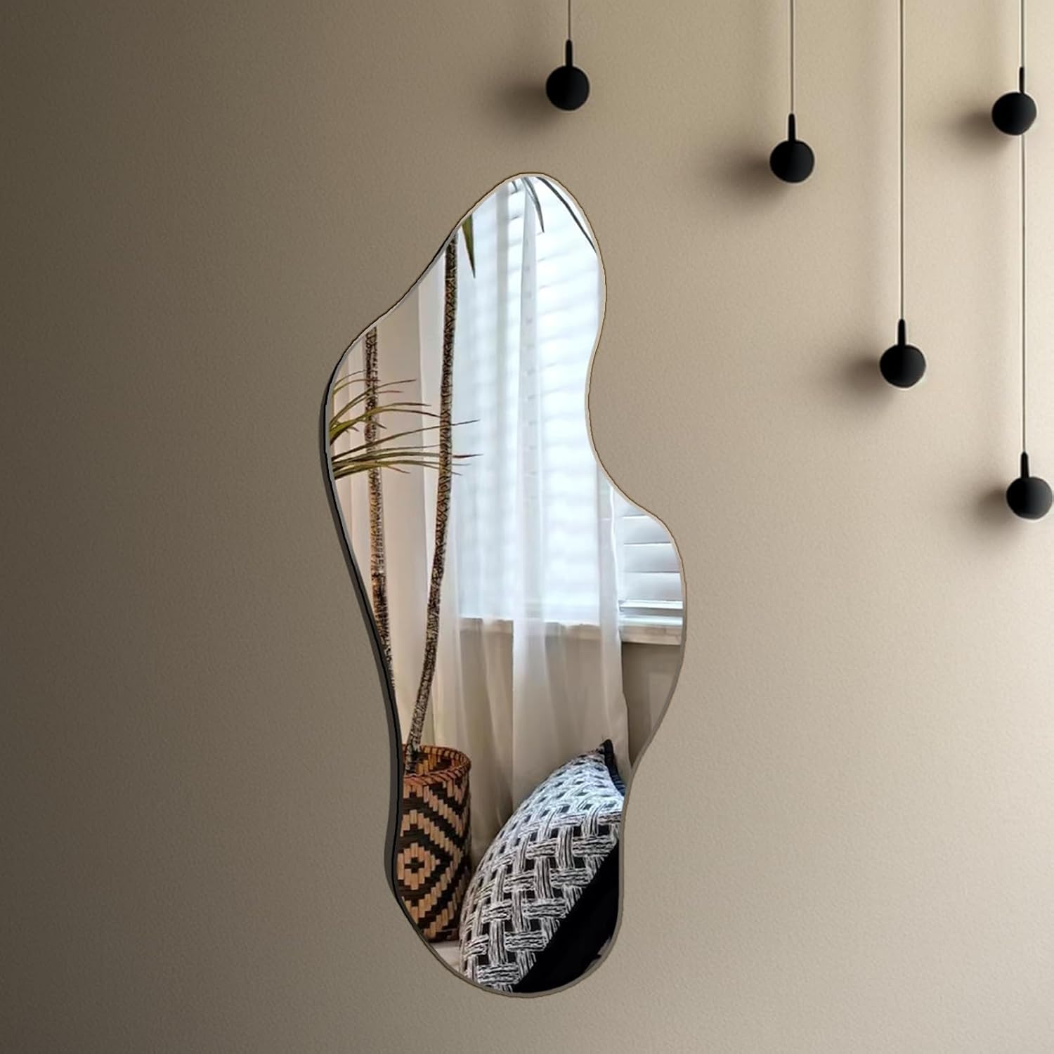 Amazon.com: SANHUAMAO Irregular Wall Mirror, Asymmetrical Wall Mounted ...