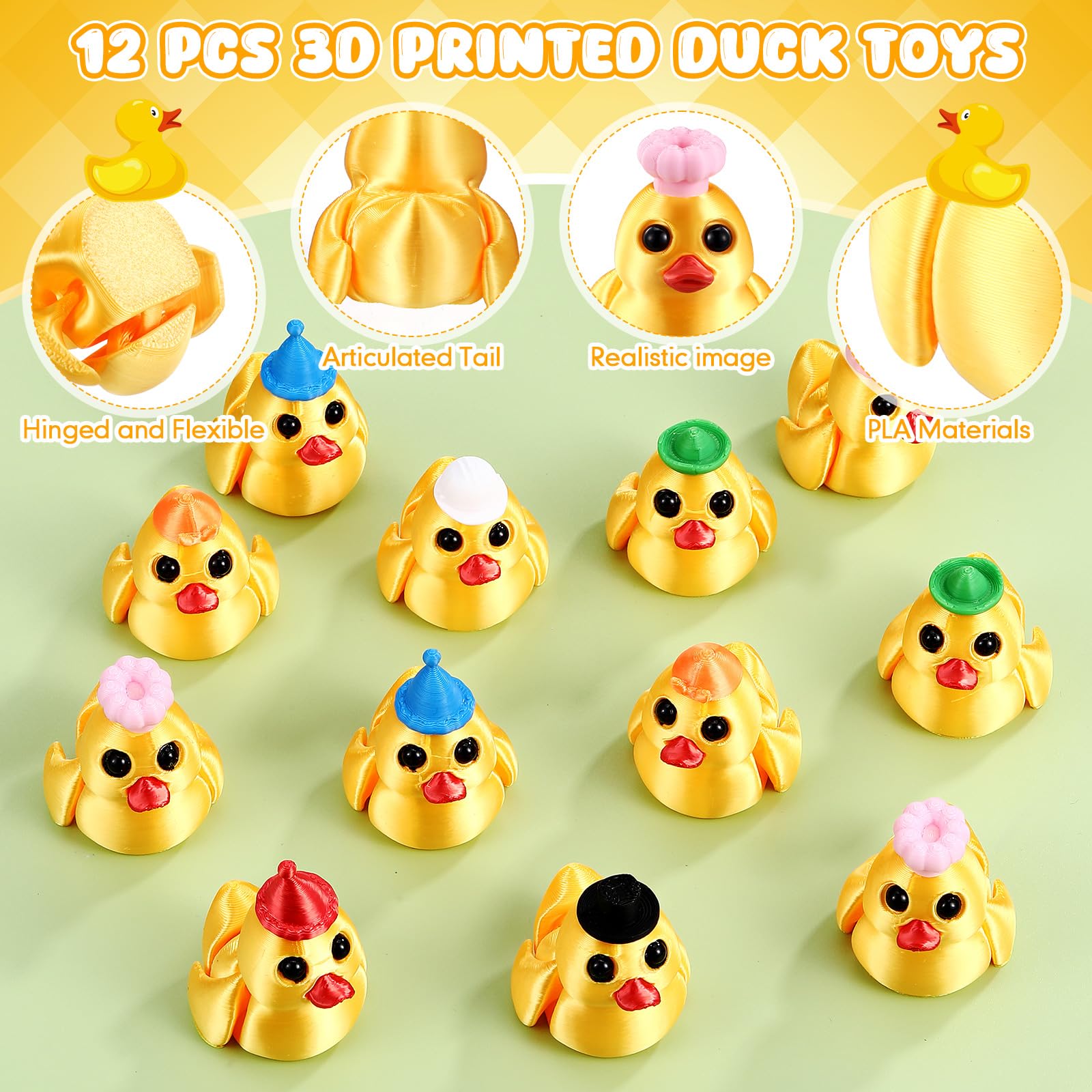 Snapklik.com : Honoson 12 Pcs 3D Printed Animal Fidget 3D Mini Animal ...