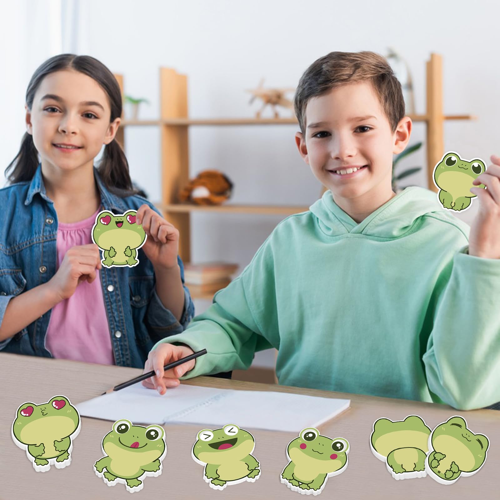 Snapklik.com : 600Pcs Frog Sticky Notes, Cute Cartoon Frog Self-Stick ...