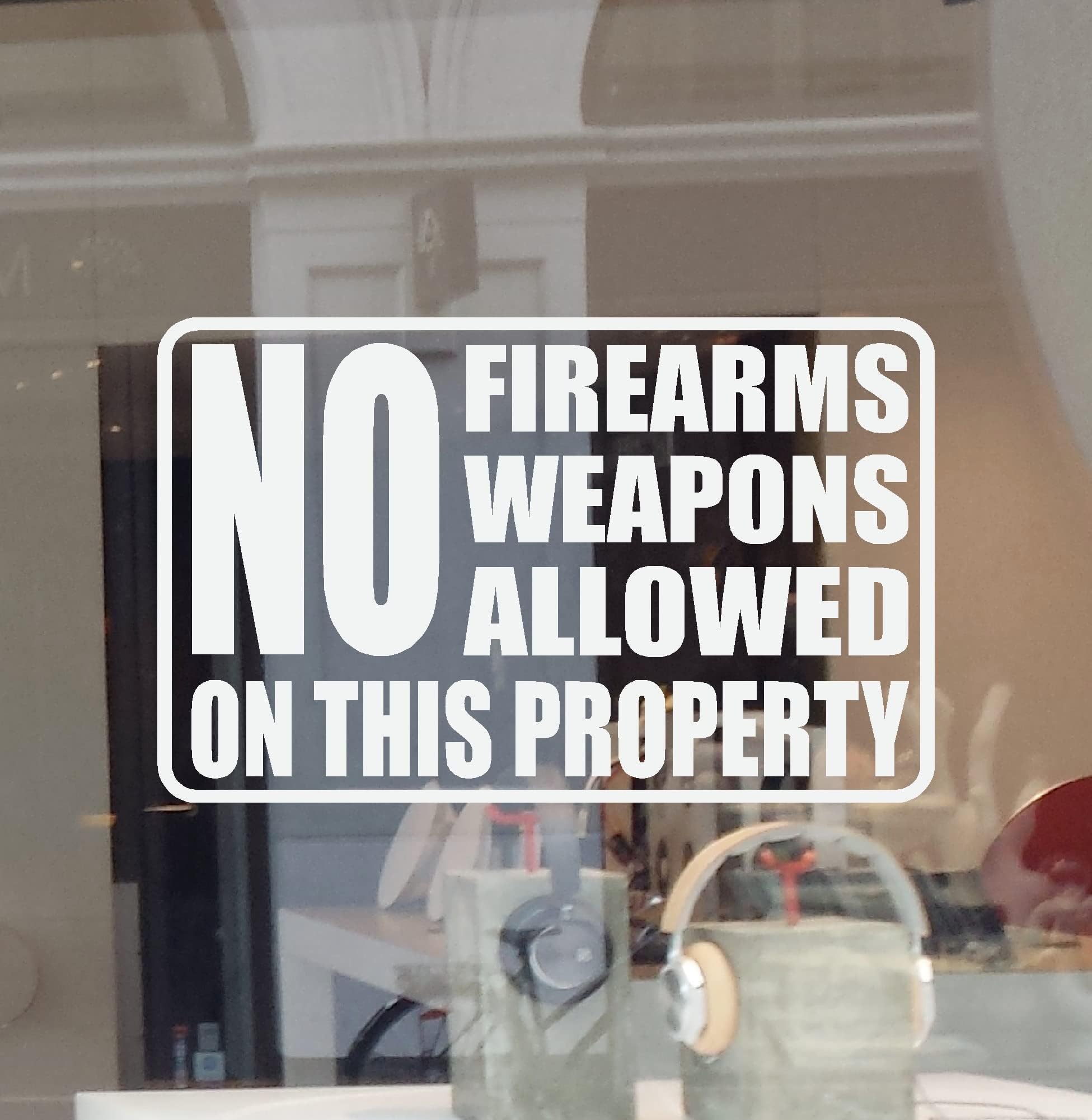 Amazon.com: JBY Graphics NO FIREARMS WEAPONS ALLOWED ON THIS PROPERTY ...