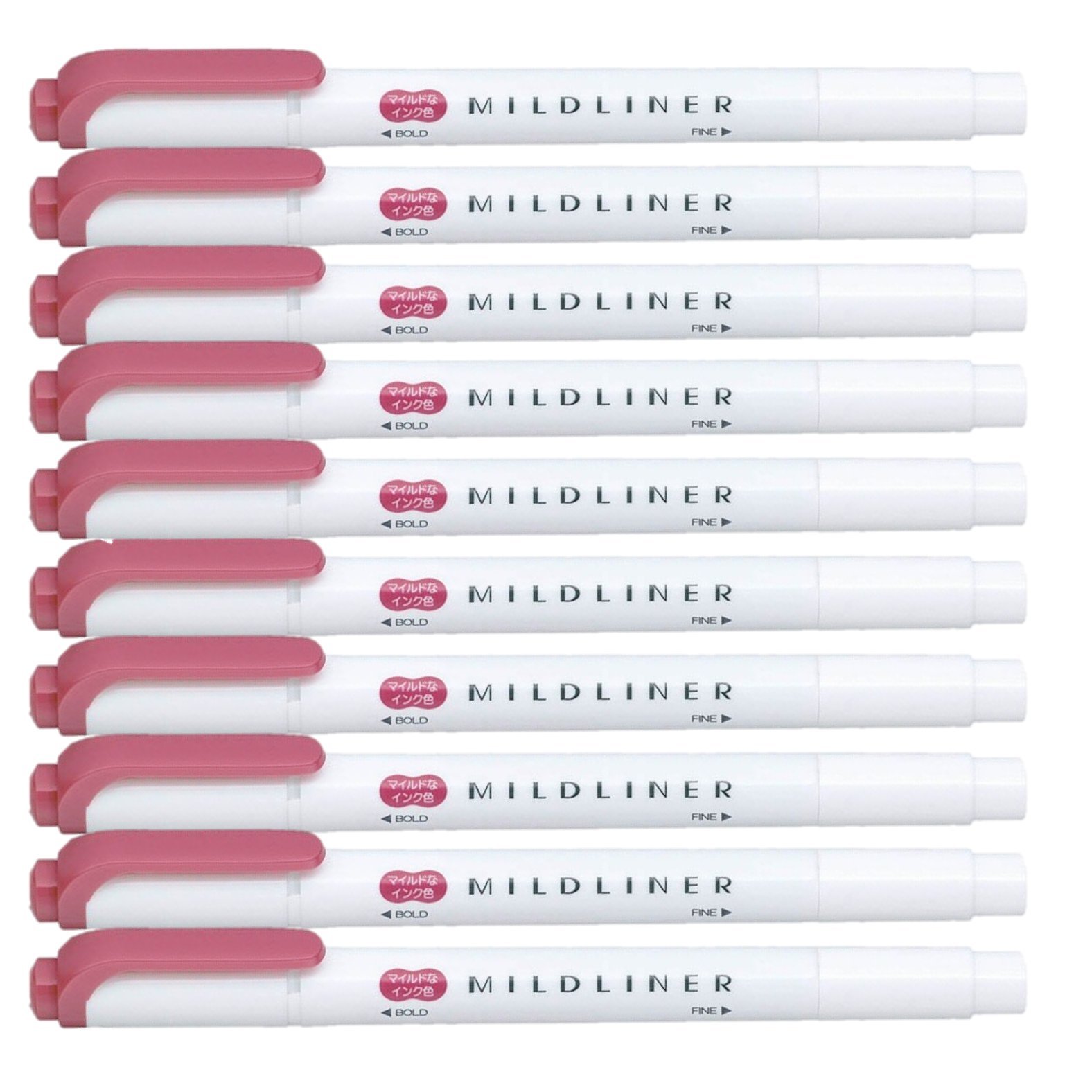 Amazon.com: ZEBRA MILDLINER Highlighter pen markers, Mild Red (WKT7-MR) x10