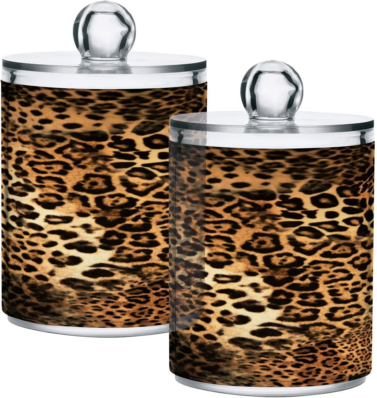 Amazon.com: Kigai Beautiful Leopard Print Qtip Holder Dispenser with ...