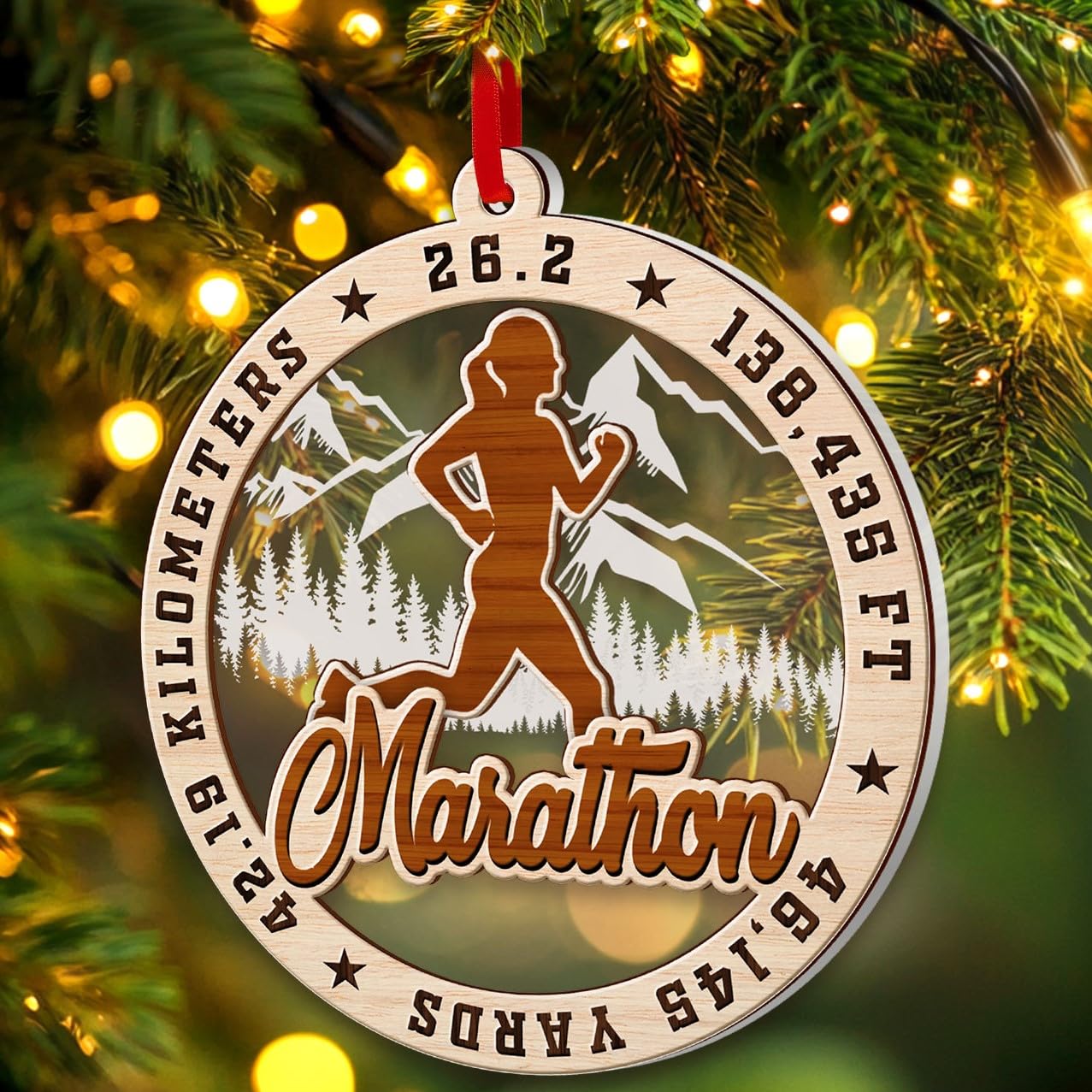 Amazon.com: Marathon Runner Ornament, Marathon Runner Christmas ...