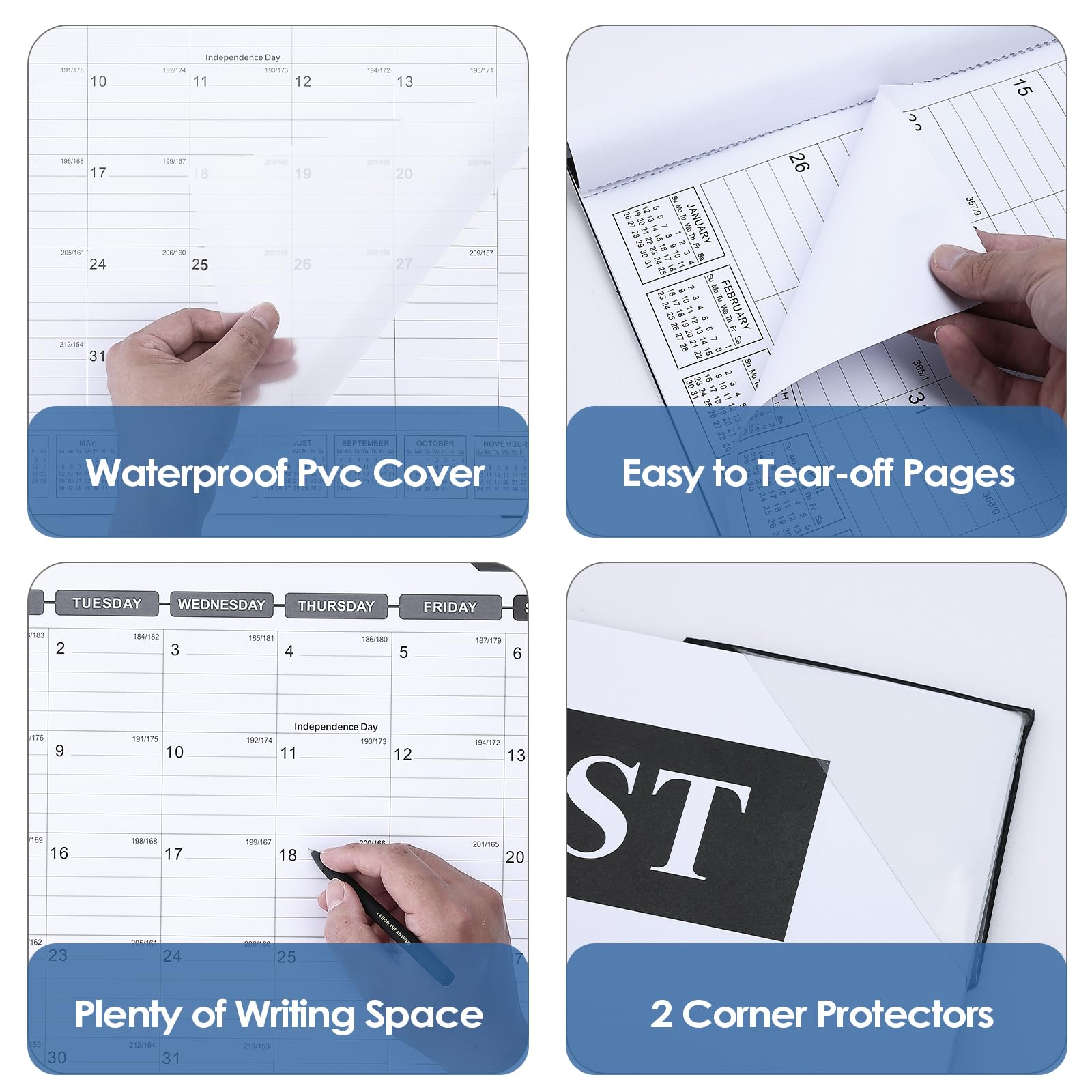 Snapklik.com : 22x17 Large Desk Calendar 2025-2026, From January 2025 ...