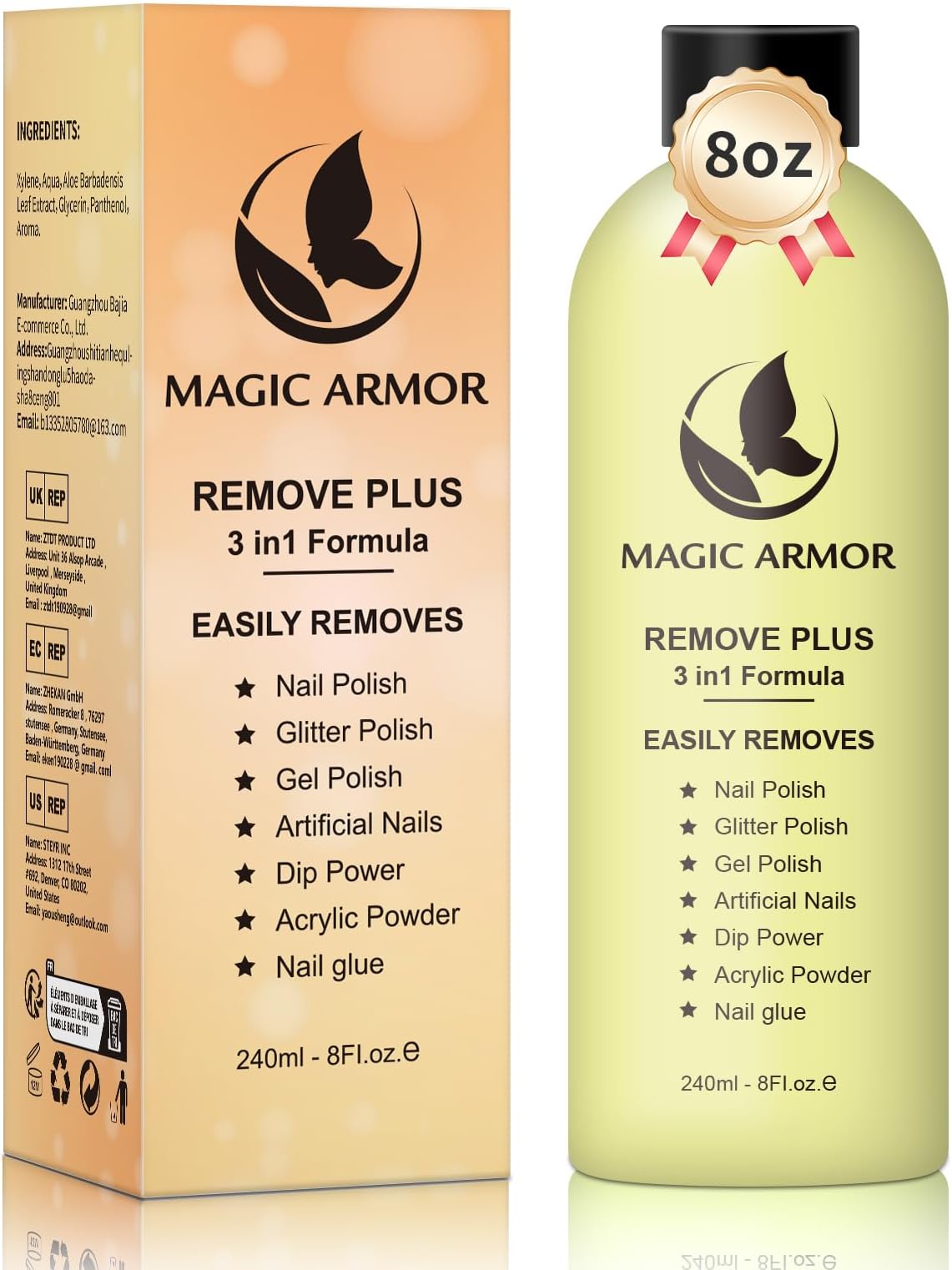 Amazon.com : Nailboo 100% Acetone Nail Polish Remover & Soak Bowl, Gel ...