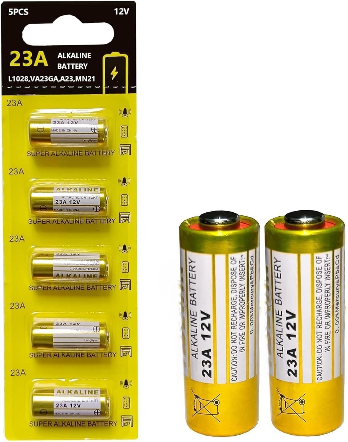 Amazon.com: 23a 12V Battery for Remote Control and Doorbells,23a 12V ...