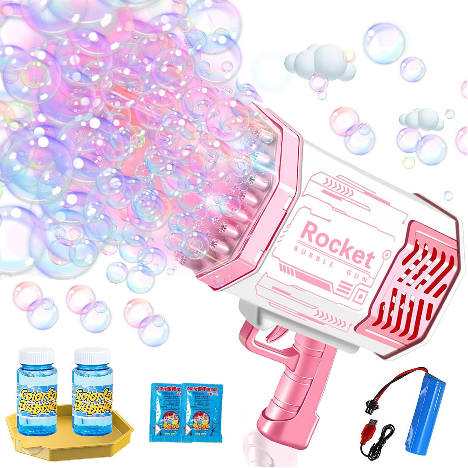 1 x RAW Customer Returns Rocket Bubble Machine Gun Tik Tok Gatling Bub ...