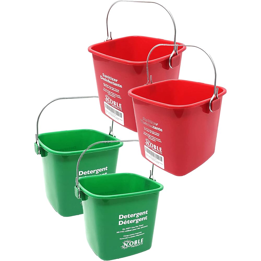 $8/mo - Finance Small Red and Green, Detergent and Sanitizing Bucket ...