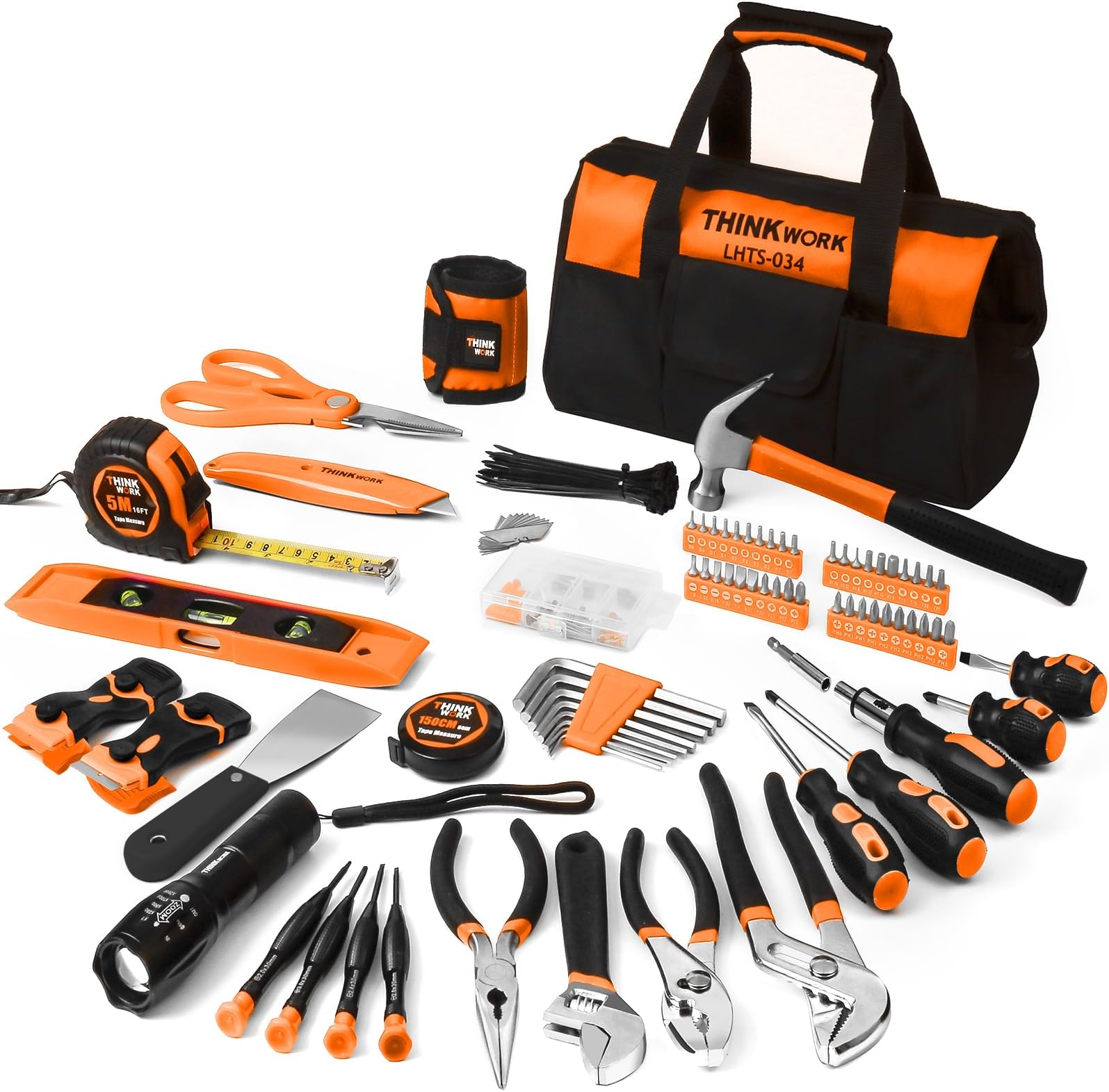 THINKWORK Tool Set - 207 Piece Portable Home Repairing Tool Kit ...