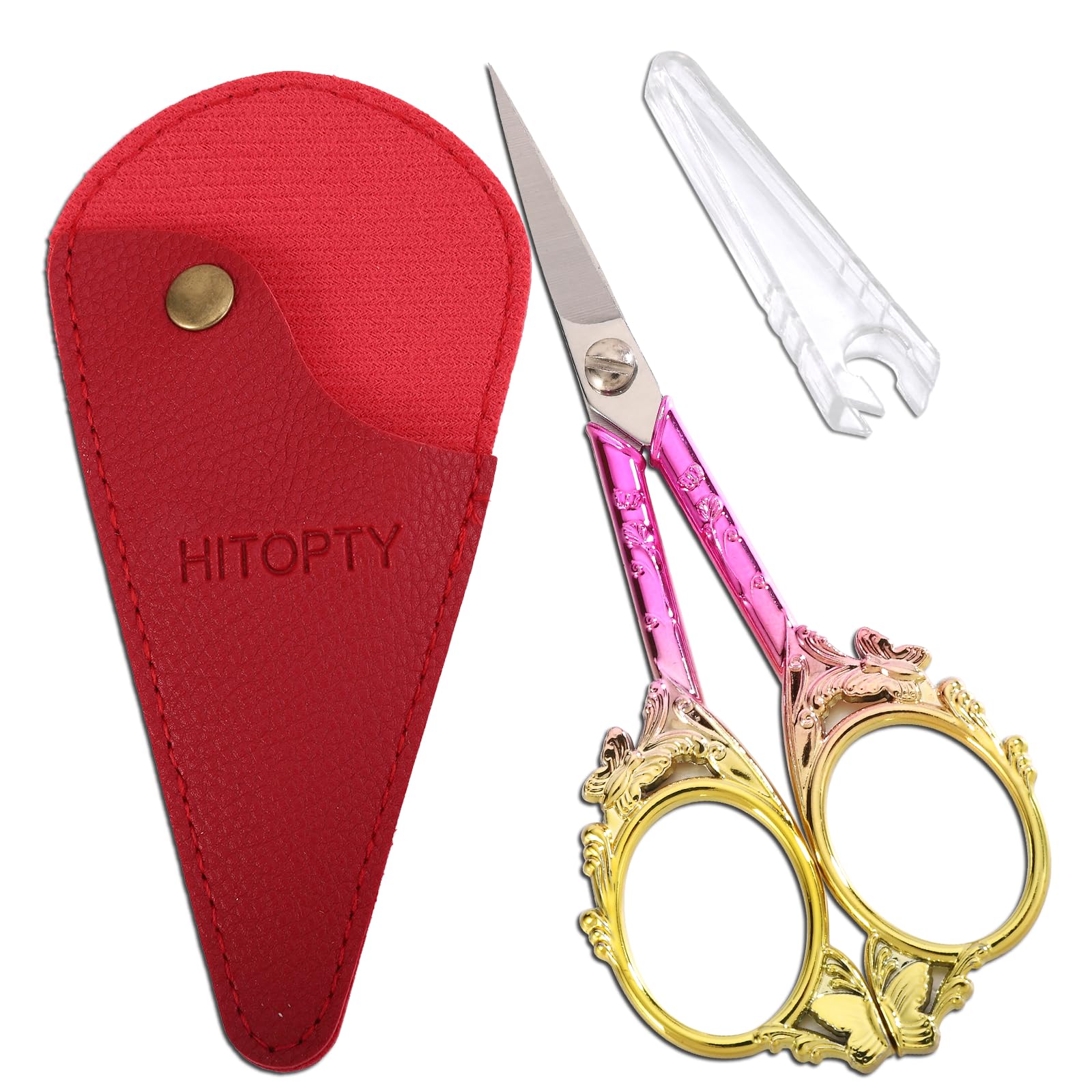 Amazon.com: HITOPTY Sewing Scissors Sharp Threading Scissors with Cover ...
