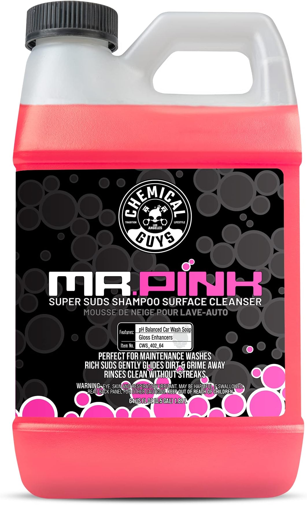 Chemical Guys Mr. Pink Super Suds Shampoo Surface Cleanser, 1.89 litre ...