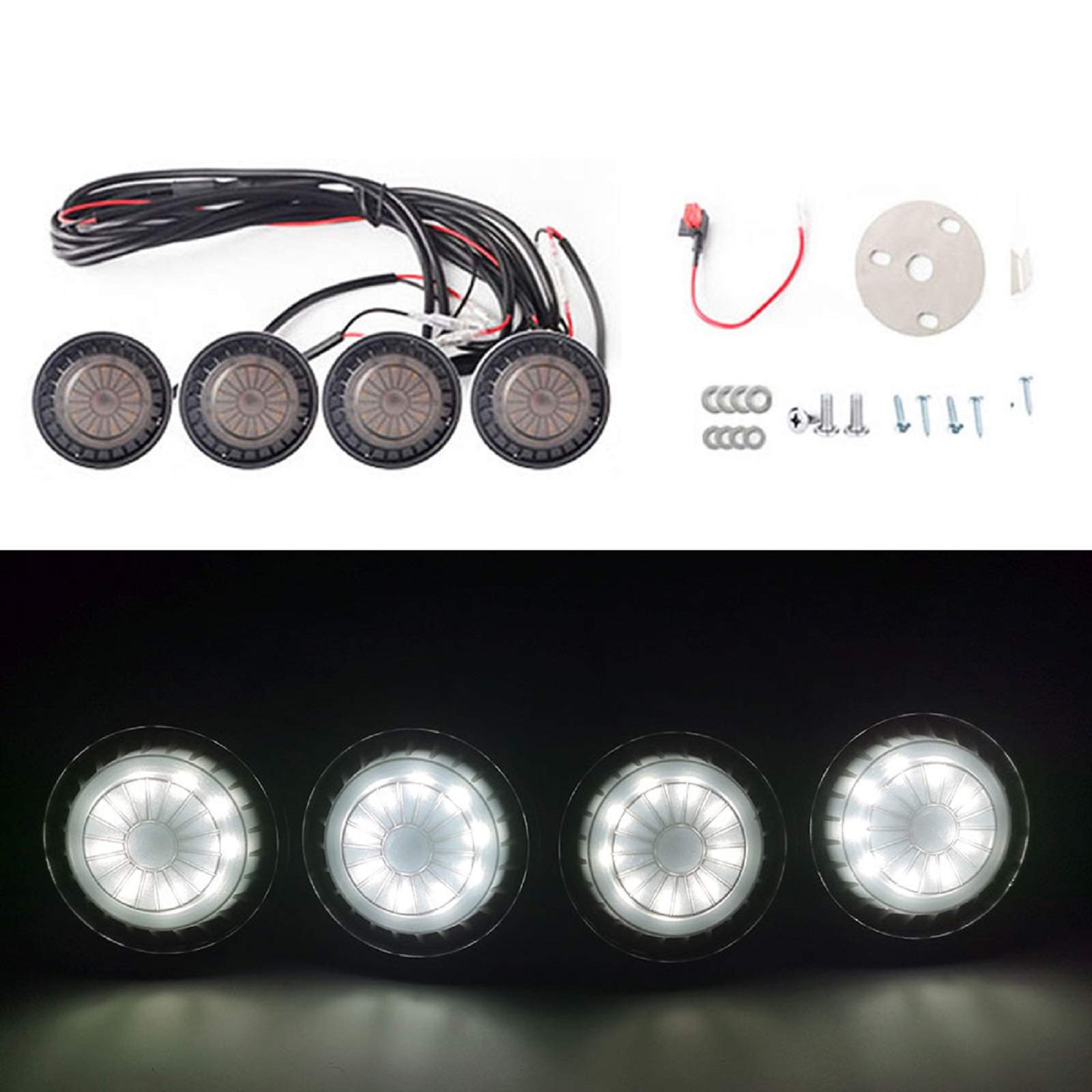 Buy 4 Pcs Front Grille LED Running Lights for 2018-2020 Wrangler JL JLU ...