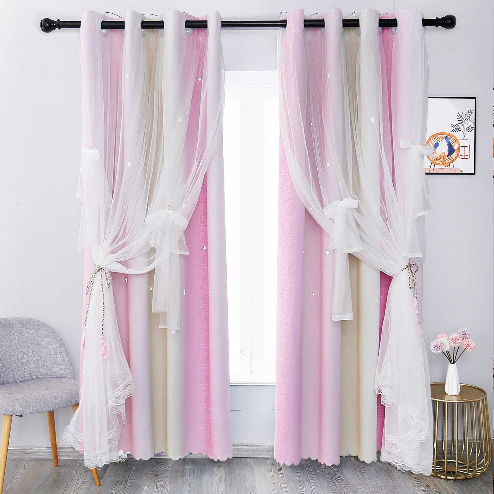 Kids Window Curtains Plant Curtain Blackout Grommet Window Curtain For