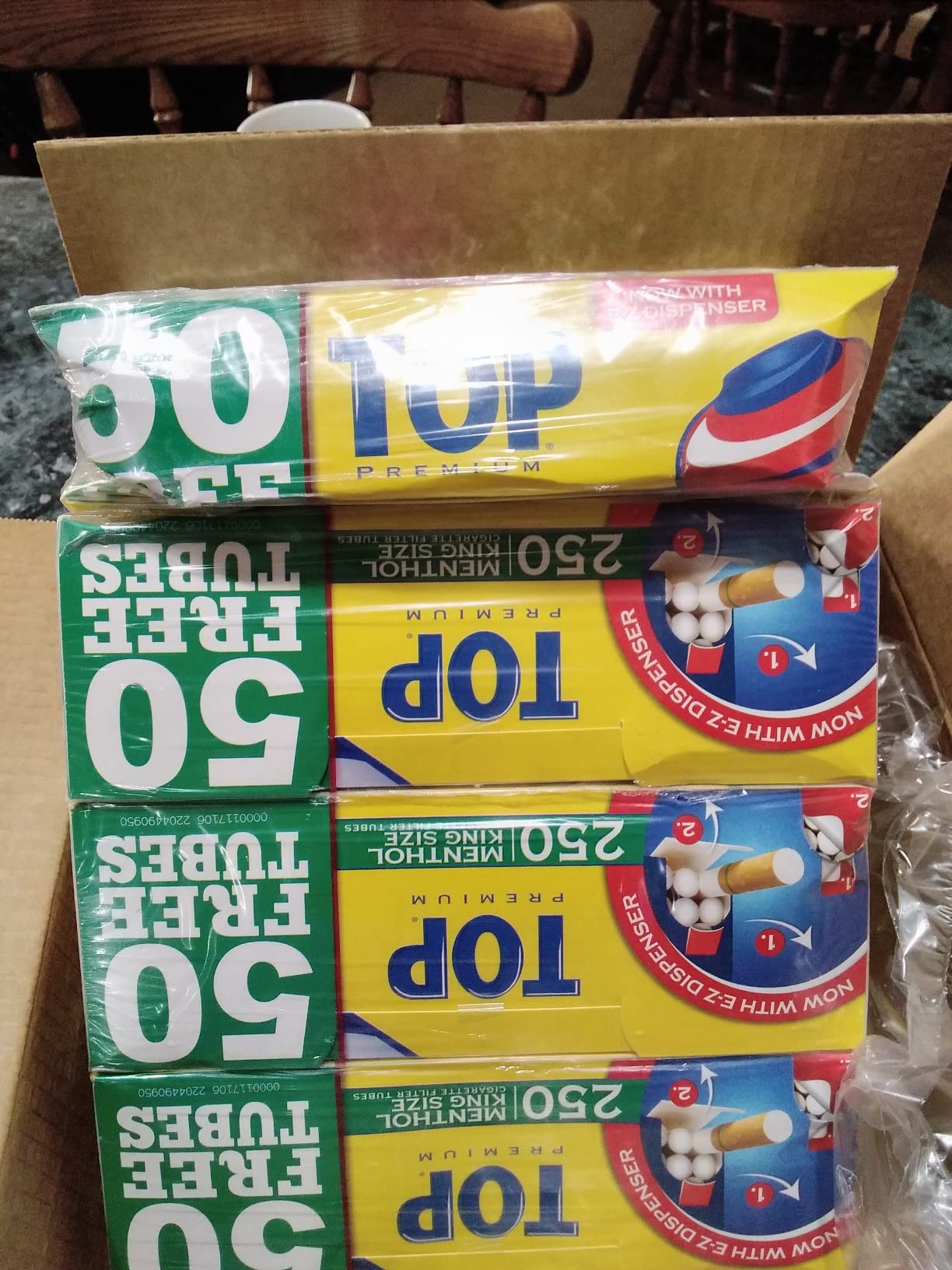 Amazon.com: Top Menthol RYO Cigarette Tubes - King Size - 250ct Box (4 ...