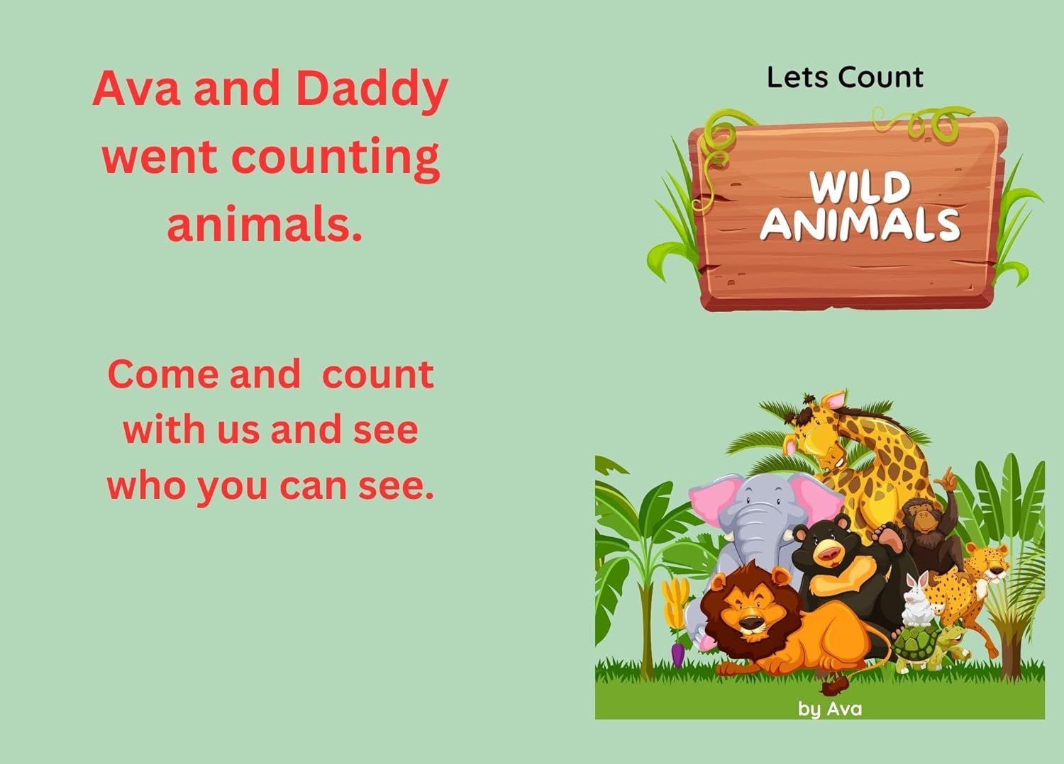 Counting wild animals with Ava , Gibbs, Colin, Gibbs, Ava - Amazon.com