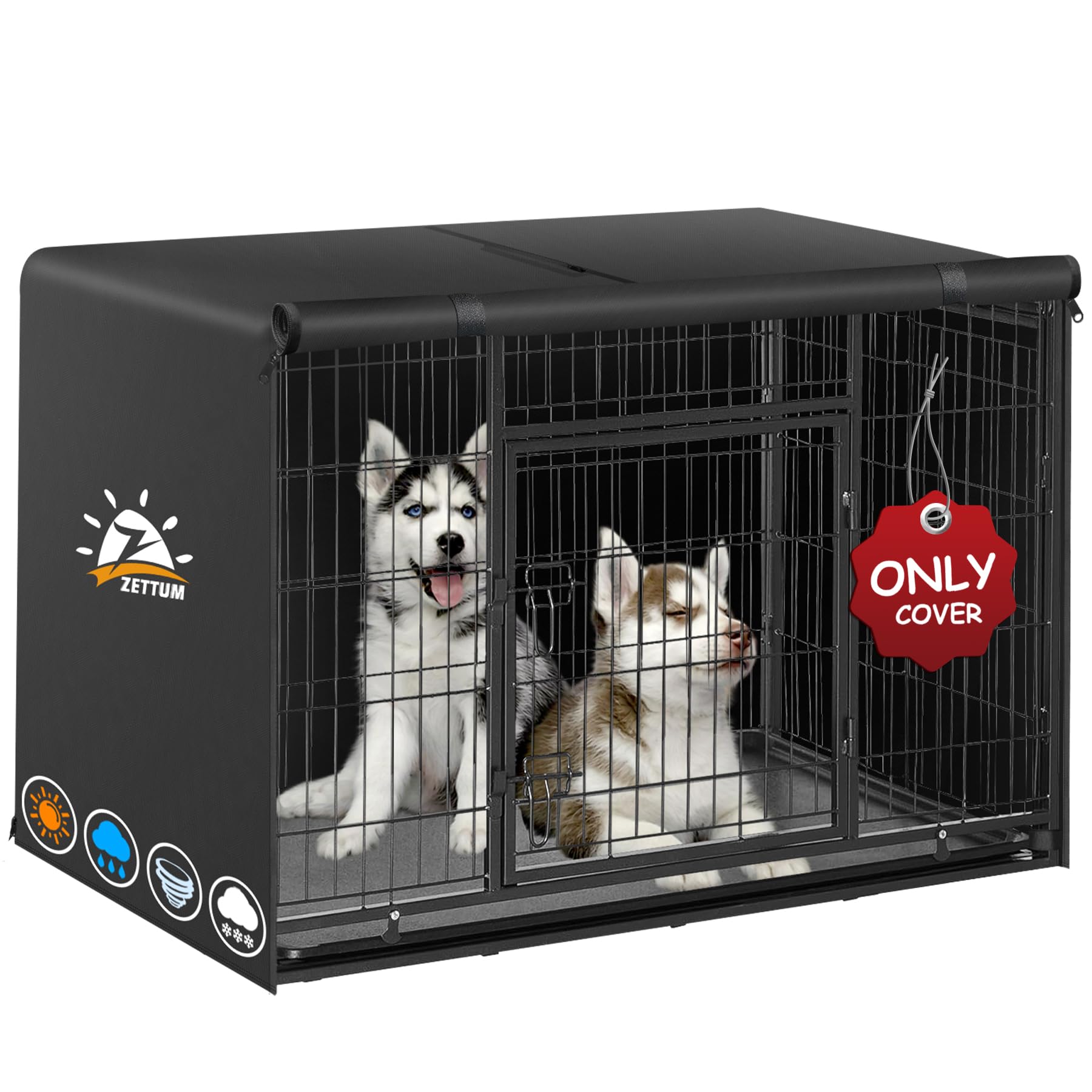 Snapklik.com : Zettum Dog Crate Cover 30 Inch - 600D Kennel Crate ...