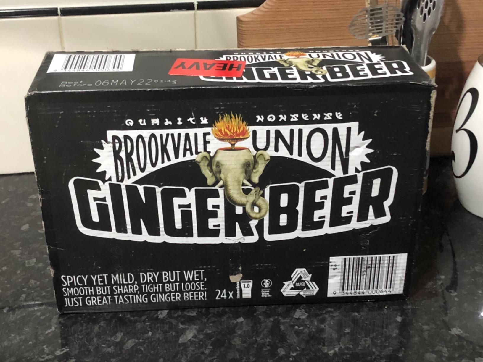 Brookvale Union Alcoholic Ginger Beer, Spicy & Smooth Finish, 4% ABV ...