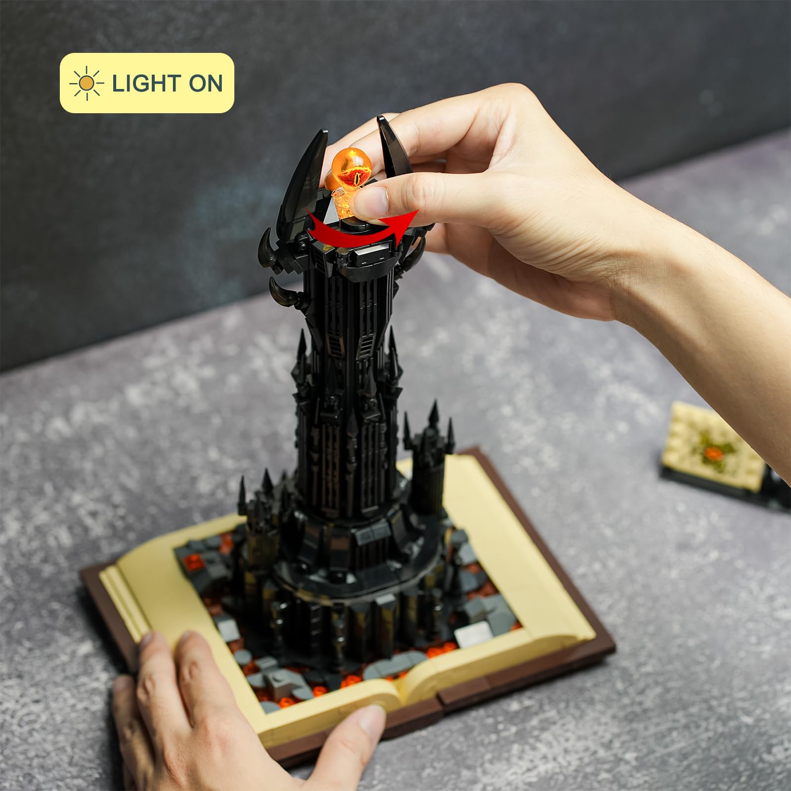 ENJBRICK The Lord of Magic Rings Black Tower Building Set for Adults ...