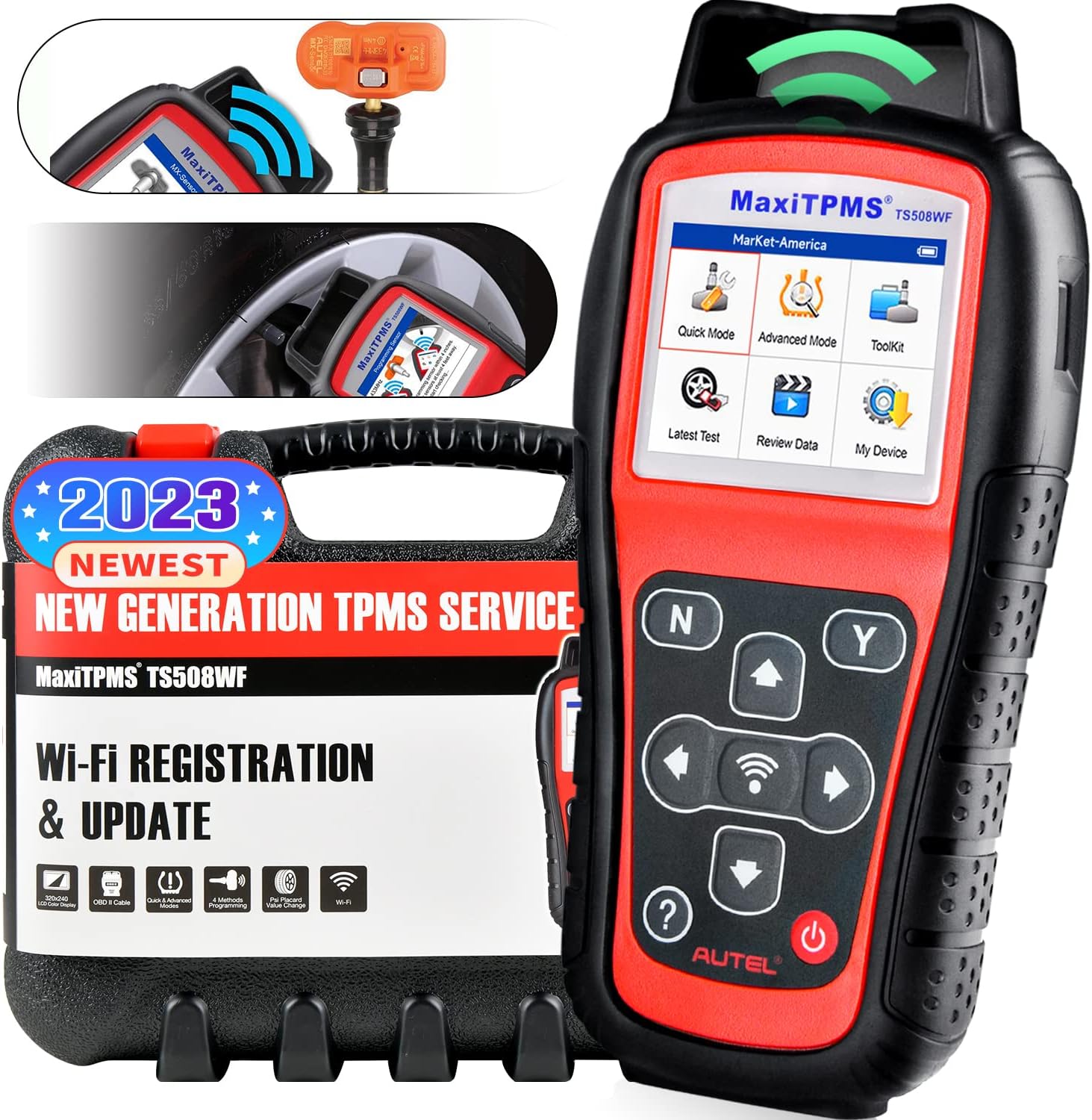 Amazon.com: Autel MaxiTPMS TS508WF TPMS Relearn Tool, 2023 Newest WiFi ...