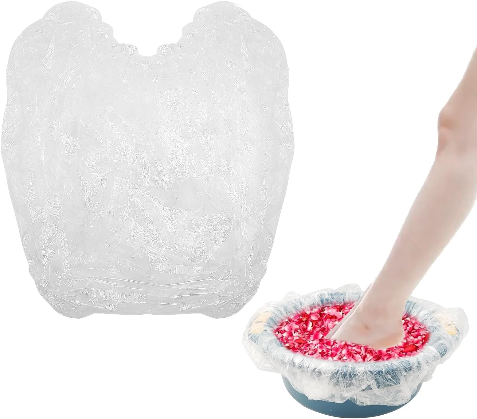 Amazon.com: 100 Pcs Disposable Foot Tub Liner Portable Bath Basin Bags ...