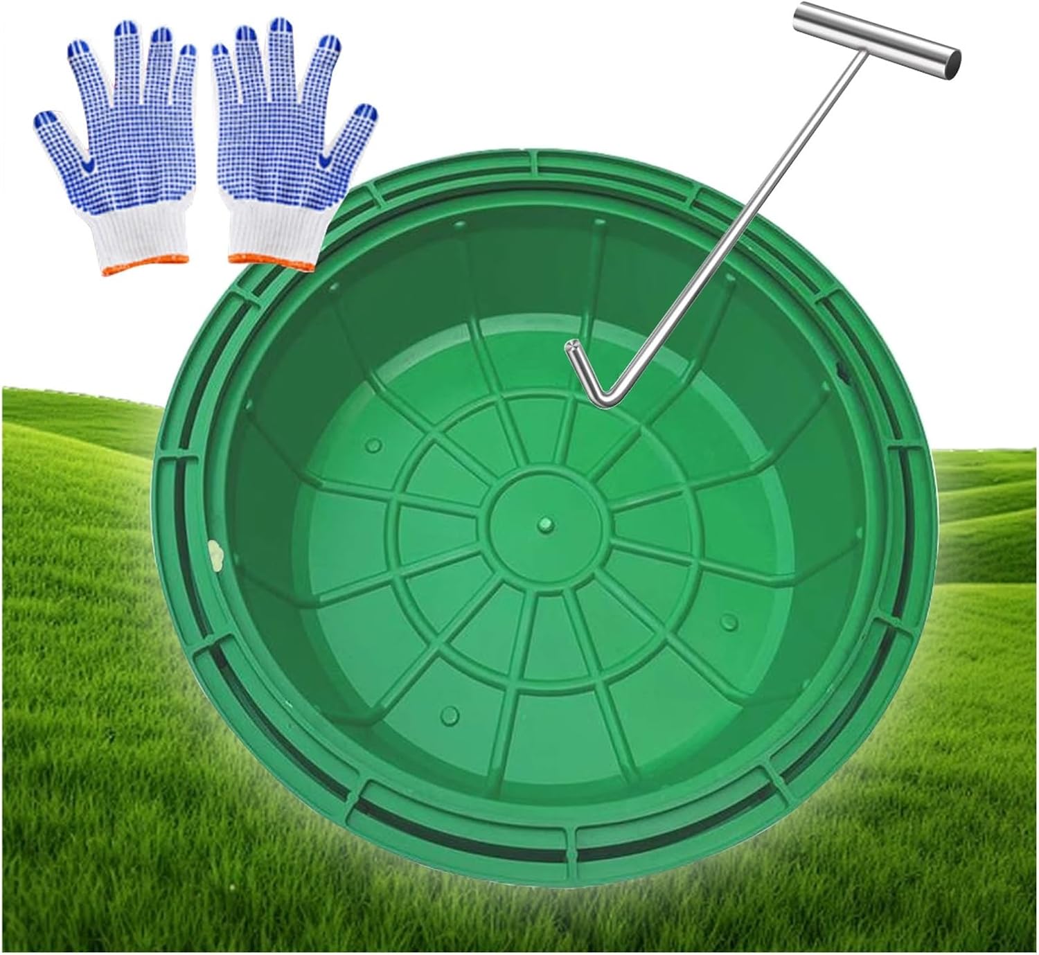 Amazon.co.jp: Invisible Manhole Lid Round Flush Mount Manhole Cover and ...