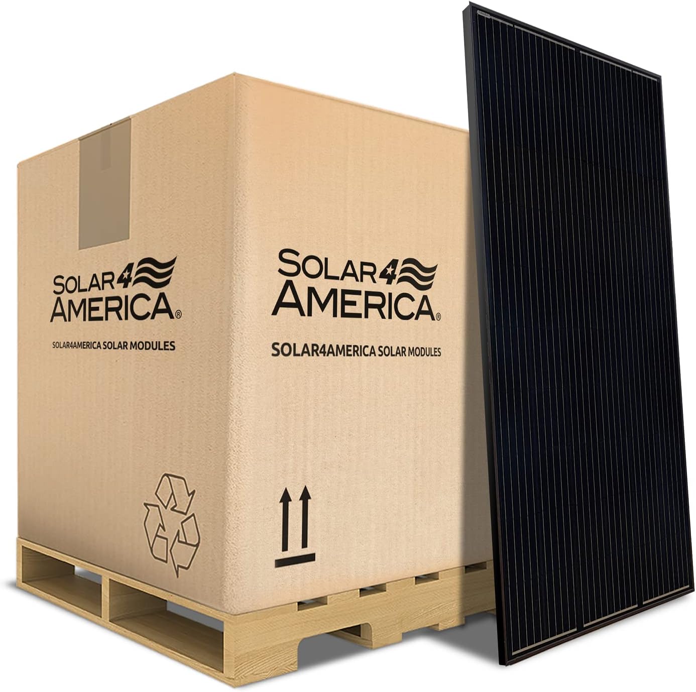 Amazon.com : Solar4America 330W Residential Panels on Pellet. All-Black ...