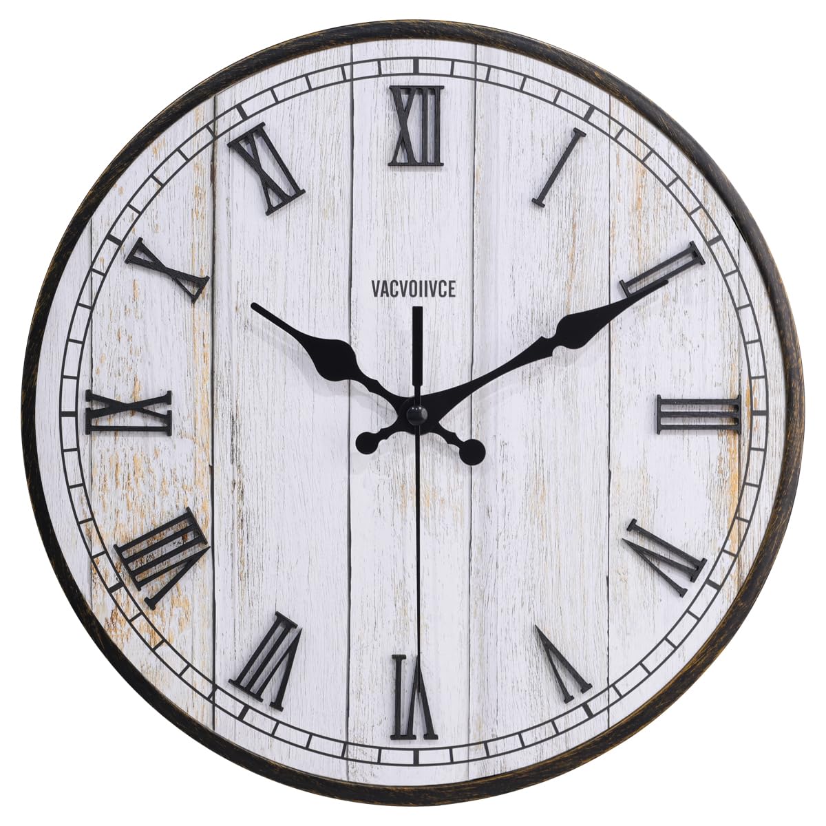 Amazon.com: VACVOIIVCE 10 Inch Wall Clock, Battery Powered Wooden ...