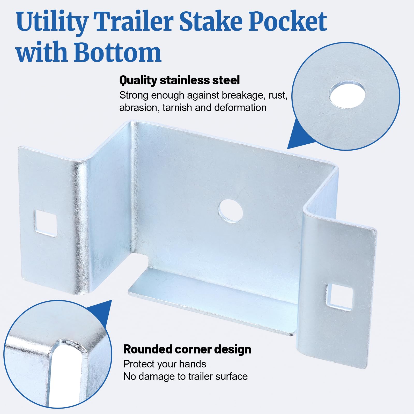 Snapklik.com : Trailer Stake Pocket Bracket For 2 X 4 Lumber Utility ...