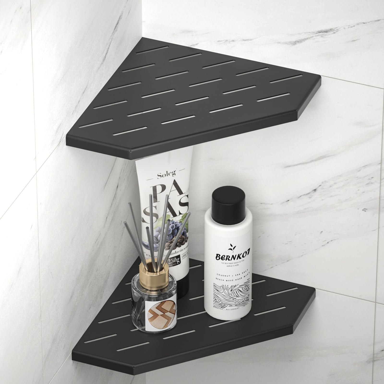 Amazon.com: Schluter Pentagonal Corner Shelf for Tiled Walls - Floral ...