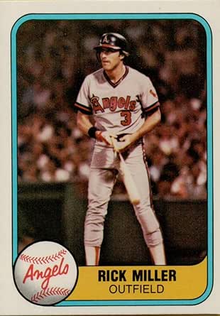 Amazon.com: 1981 Fleer Baseball #279 Rick Miller California Angels ...
