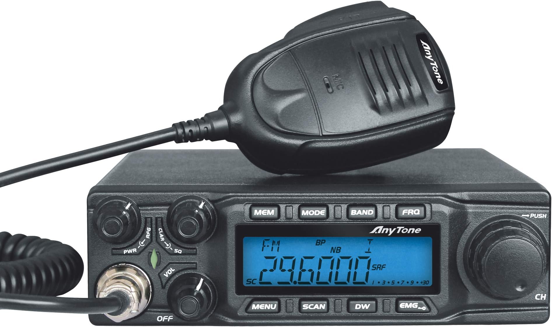 Amazon.com: AnyTone AT-5555N II Upgraded 10 Meter Radio High Power AM ...