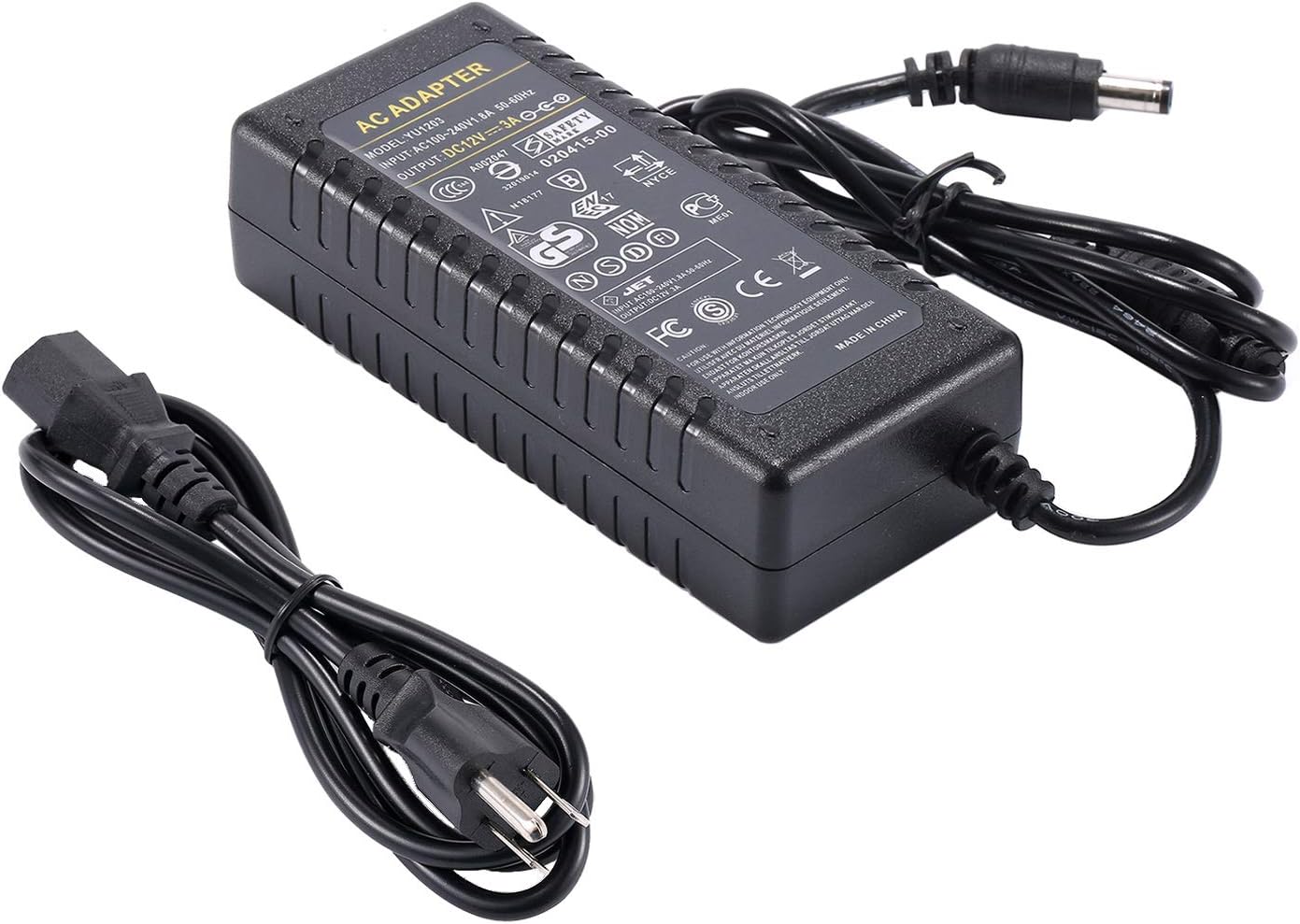 Amazon 12V 3A Power Supply COOLM AC 100 240v To DC 12V 3A Power