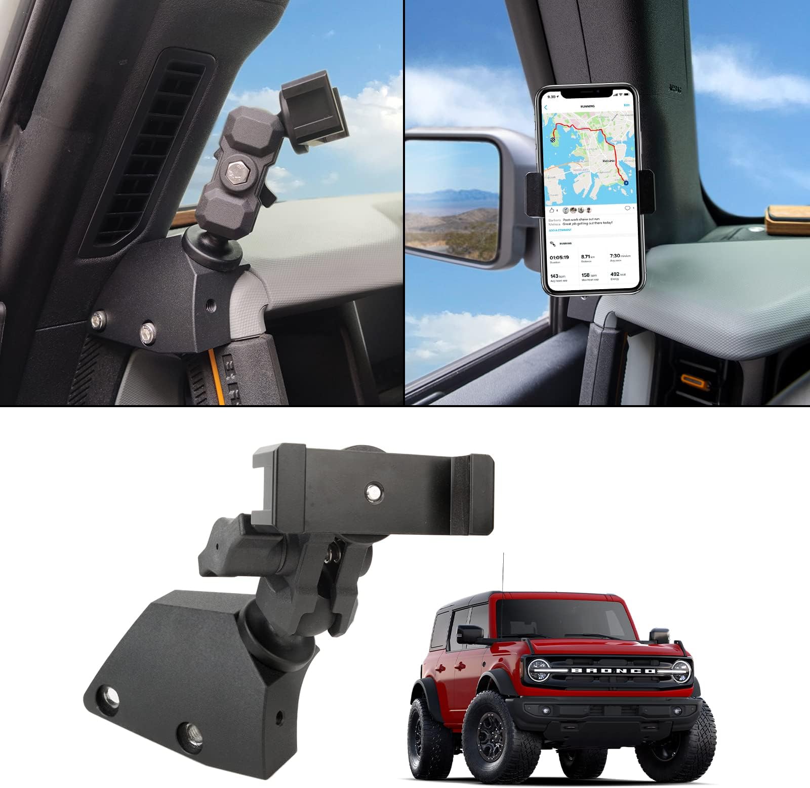Amazon.com: Dashboard Left Side Phone Holder Mount, Anti-Shake ...