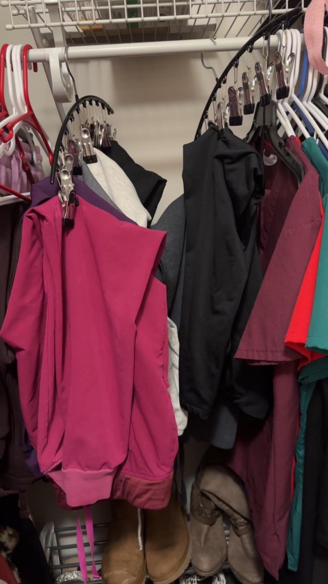 Amazon.com: 2 Pack Legging Organizer for Closet Hanging, Stainless ...