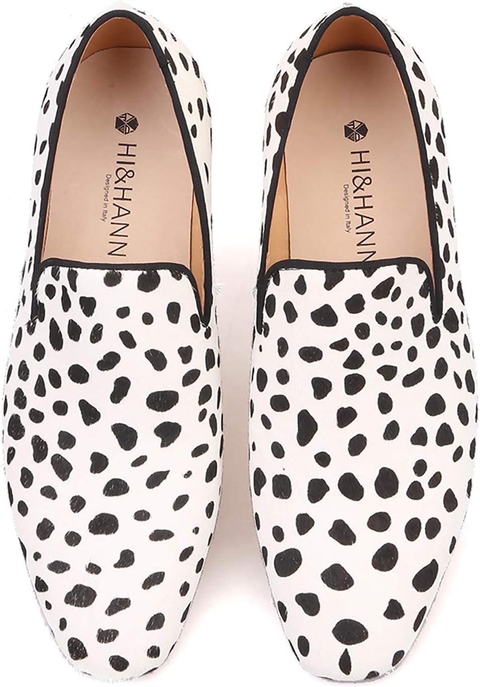 Amazon.com | HI&HANN Men Shoes Zebra Pattern Horse Hair Slip-on Dress ...