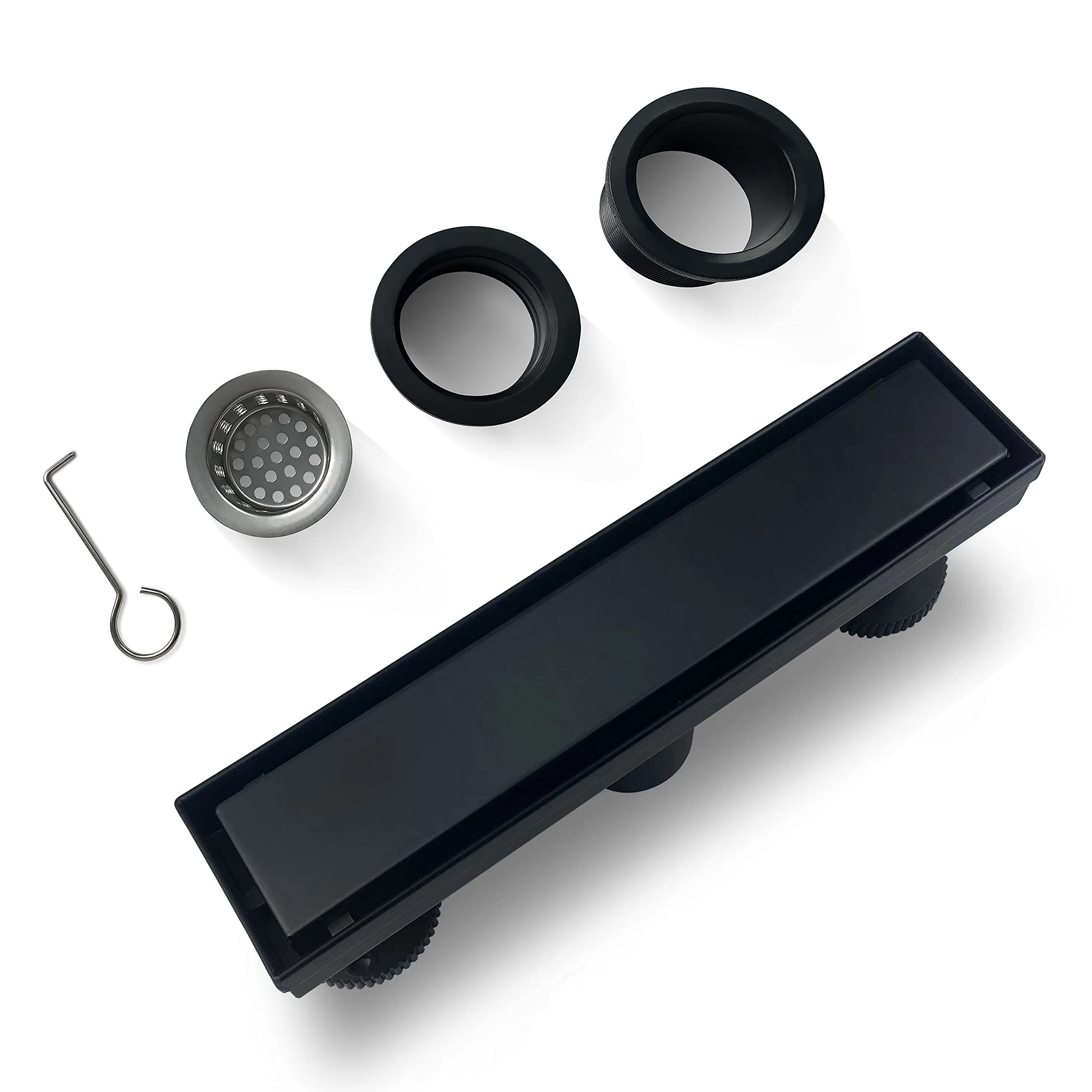 TECFORG 12 Inch Linear Shower Drain,Rectangle Shower Floor Drain, with ...