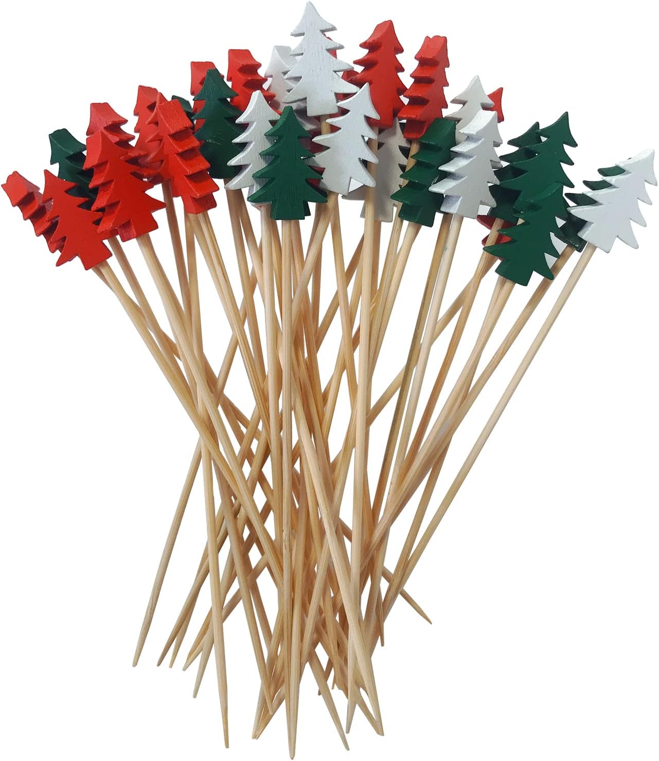 Amazon.com | ZAYOIZY 100pcs Bamboo Cocktail Picks Toothpicks Skewers ...