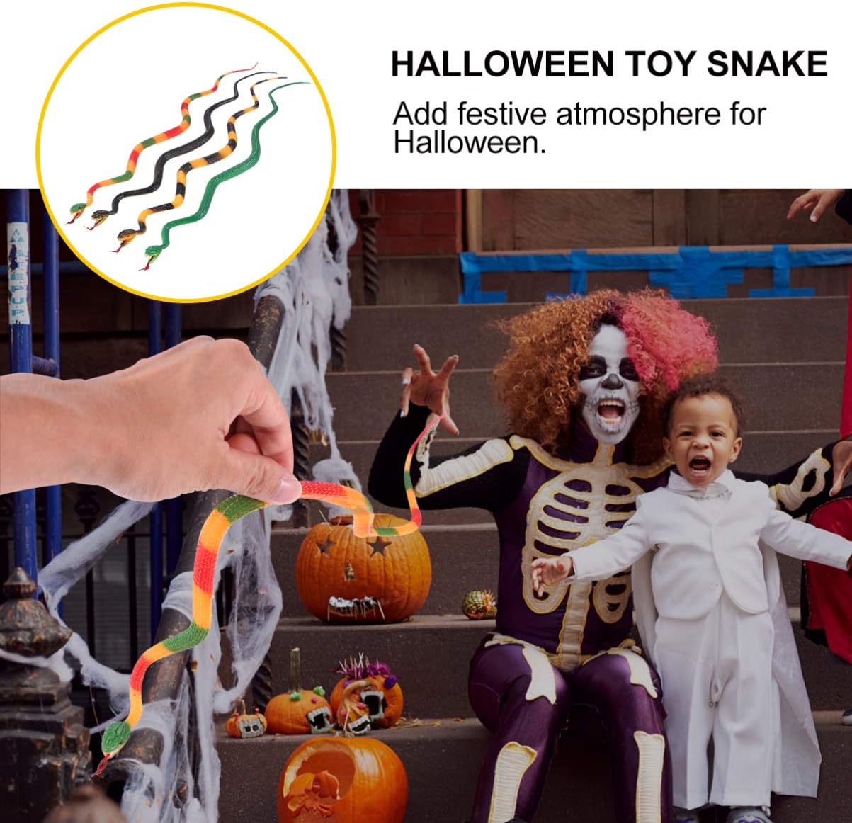 TOYANDONA 4 Pieces Realistic Snake Toy Plastic Fake Snake Prank Toy ...