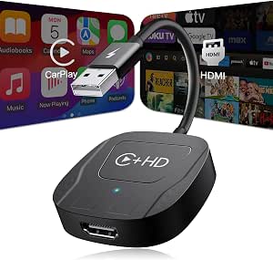 Amazon.com: Wireless CarPlay Adapter with HDMI Input Port, 2-in-1 Car ...