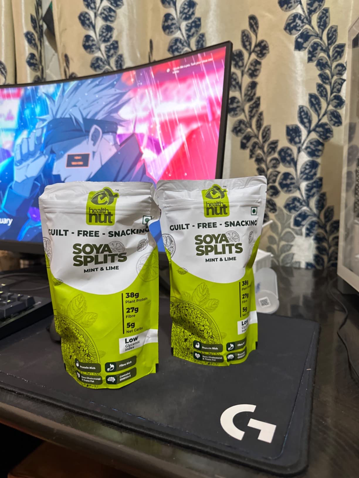 Health Nut Soya Splits Snack in Mint & Lime Flavour Packed with Good ...