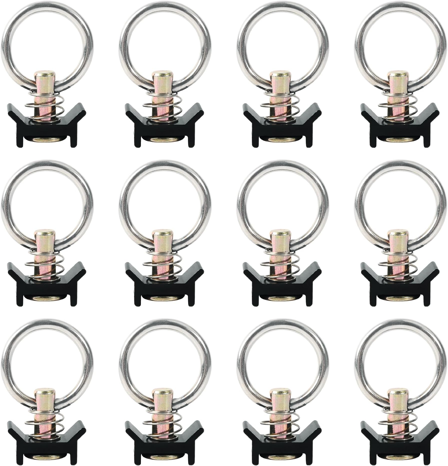 Amazon.com: lukar 12 Pack L Track Tie Down O Ring L Track Accessories ...