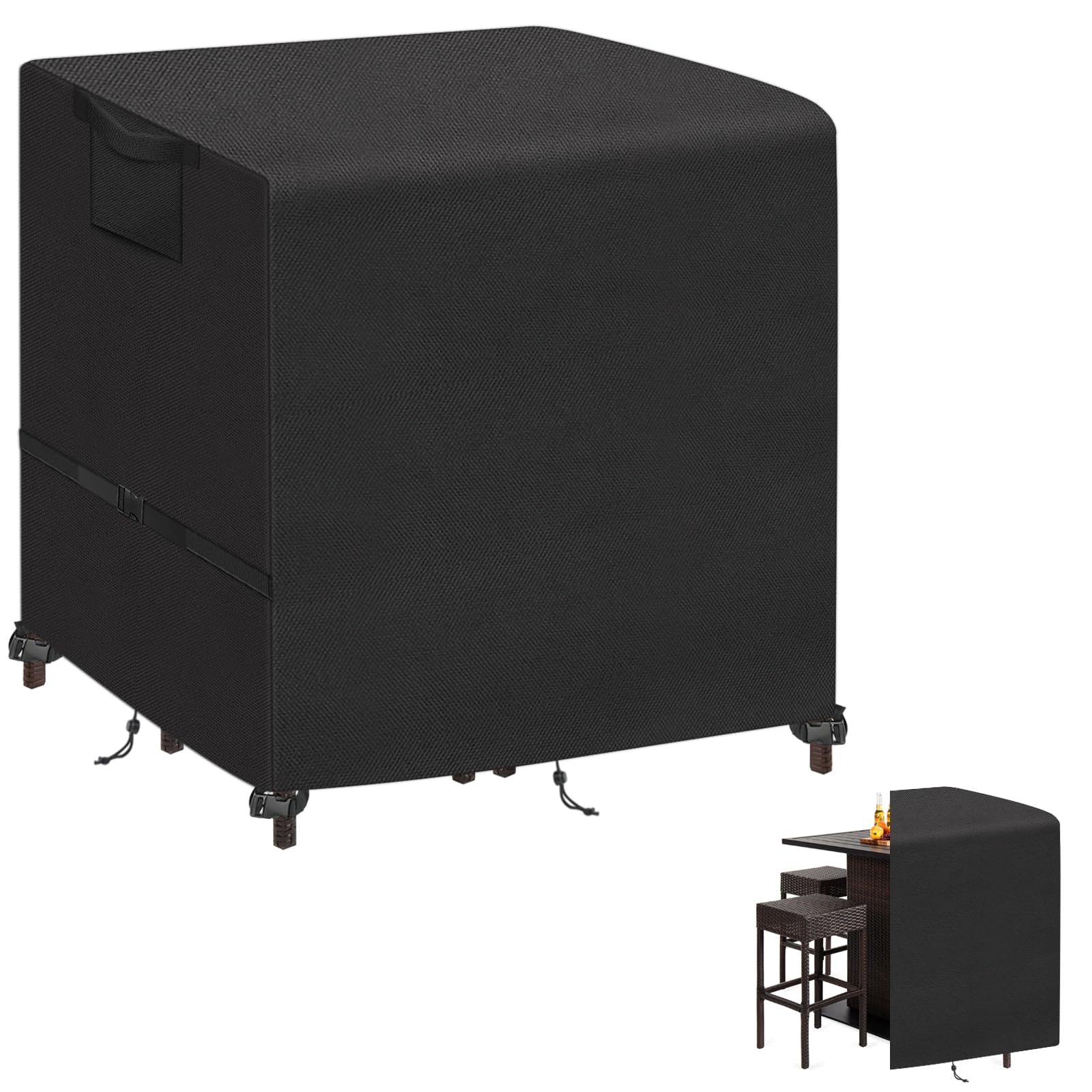 Amazon.com : Kovshuiwe 5 Piece Bar Height Patio Dining Set Covers 600D ...