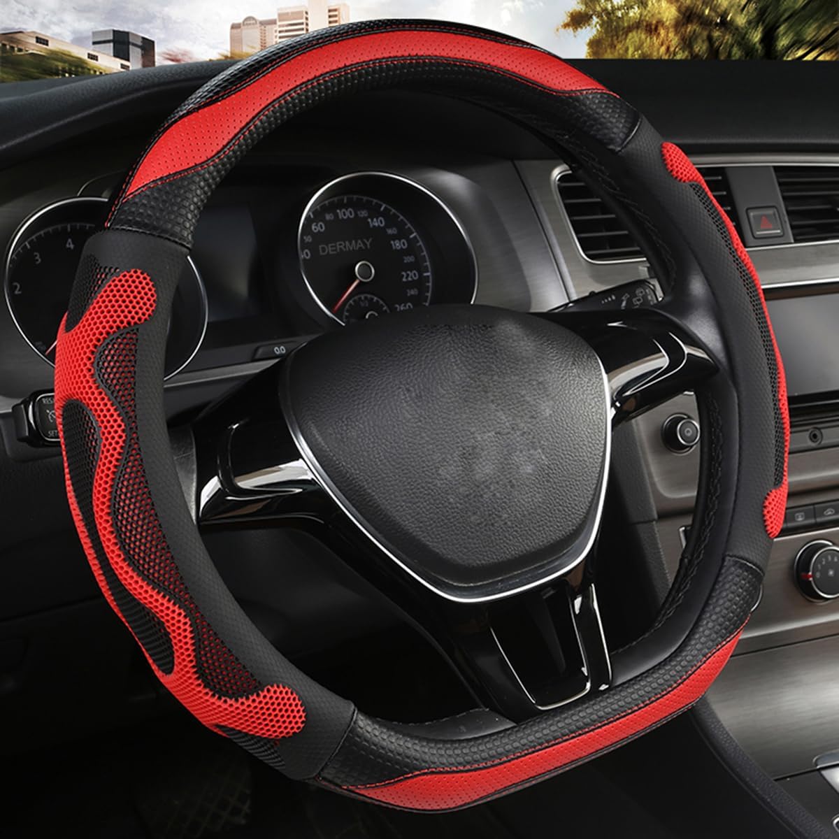 Amazon.com: D Cut Steering Wheel Cover - D Shaped Flat Bottom ...