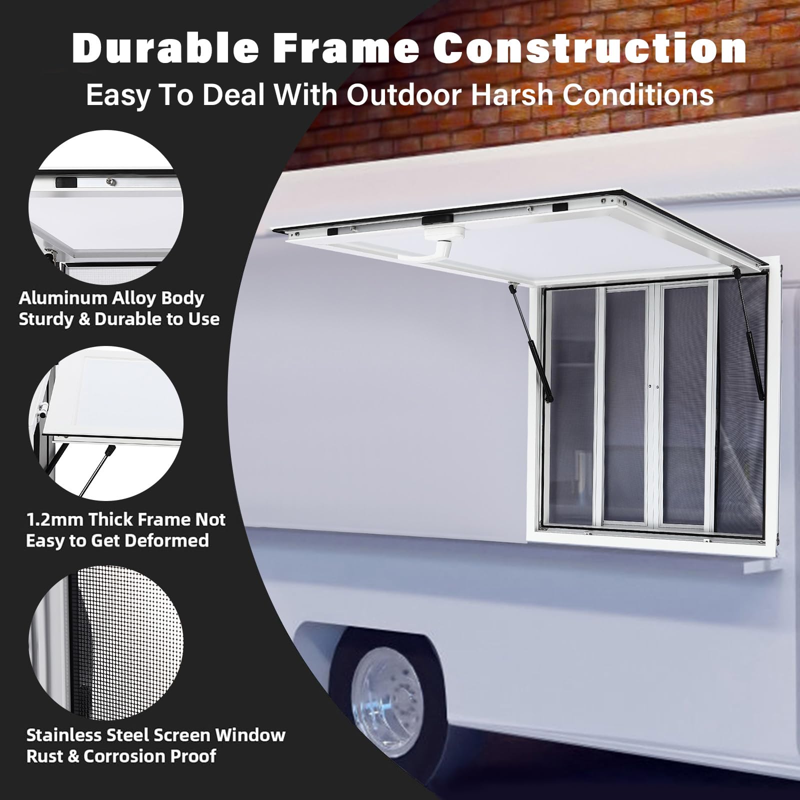 Hasopy Concession Window For Food Truck, 36 X 36 Inches Concession ...